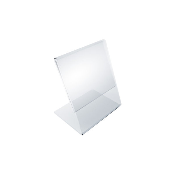 Azar Displays Angled L-Shaped Sign Holder Frame with Slant Back Design ...