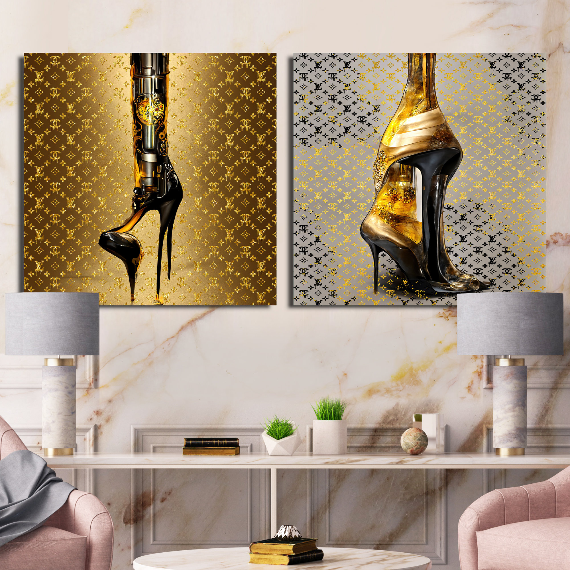 Mercer41 Luxury Brand Bionic Heel - Fashion Square Collage Set Of 2 ...