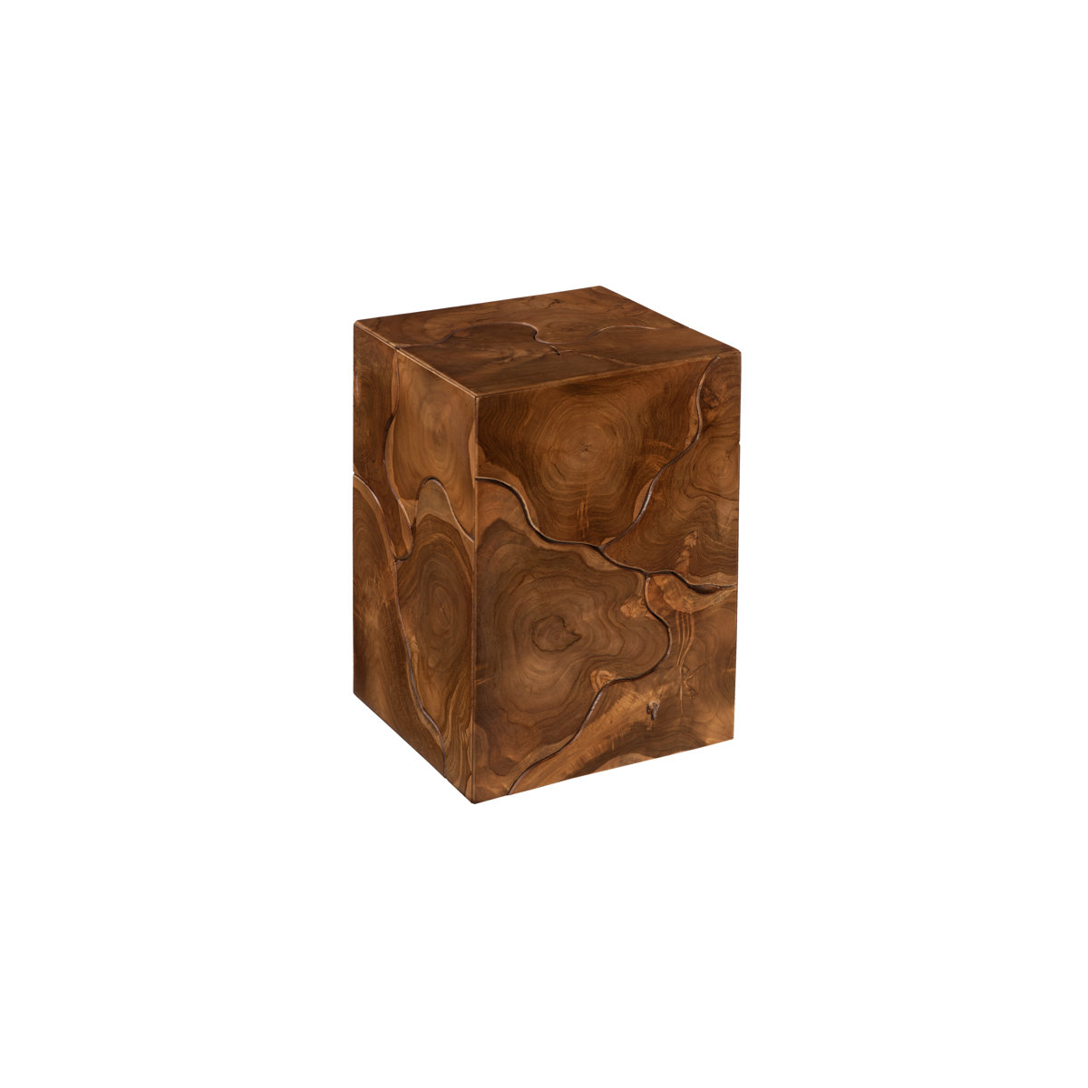 Phillips Collection Teak Chunk Square Accent Stool & Reviews | Perigold