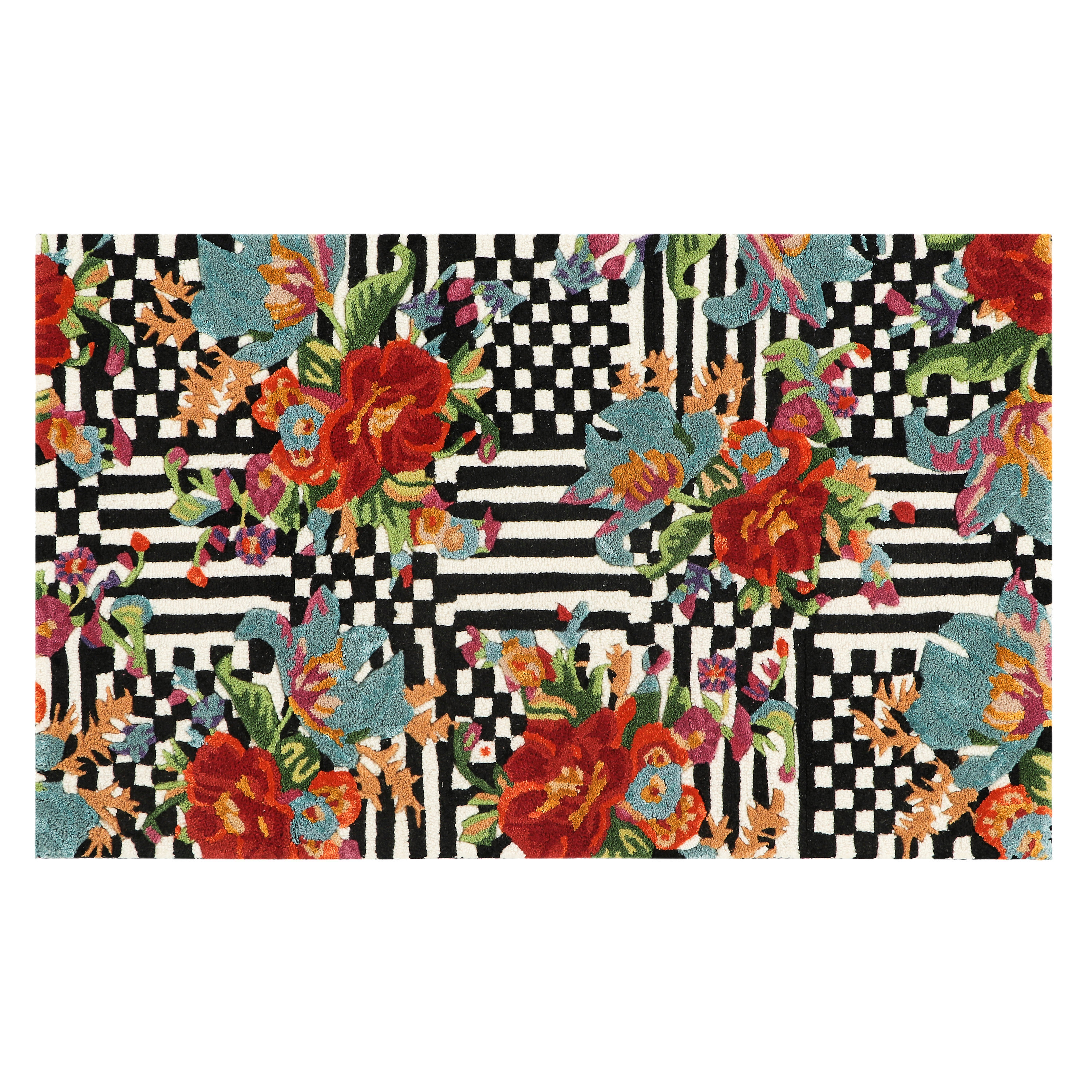 MacKenzie-Childs Courtly Flower Market Rug | Wayfair