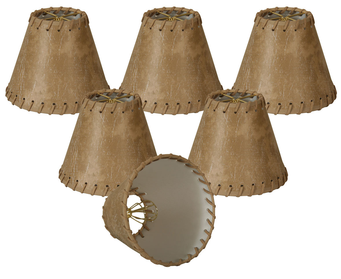 Highland Dunes 5" H Faux leather Empire Lamp shade ( Clip on ...