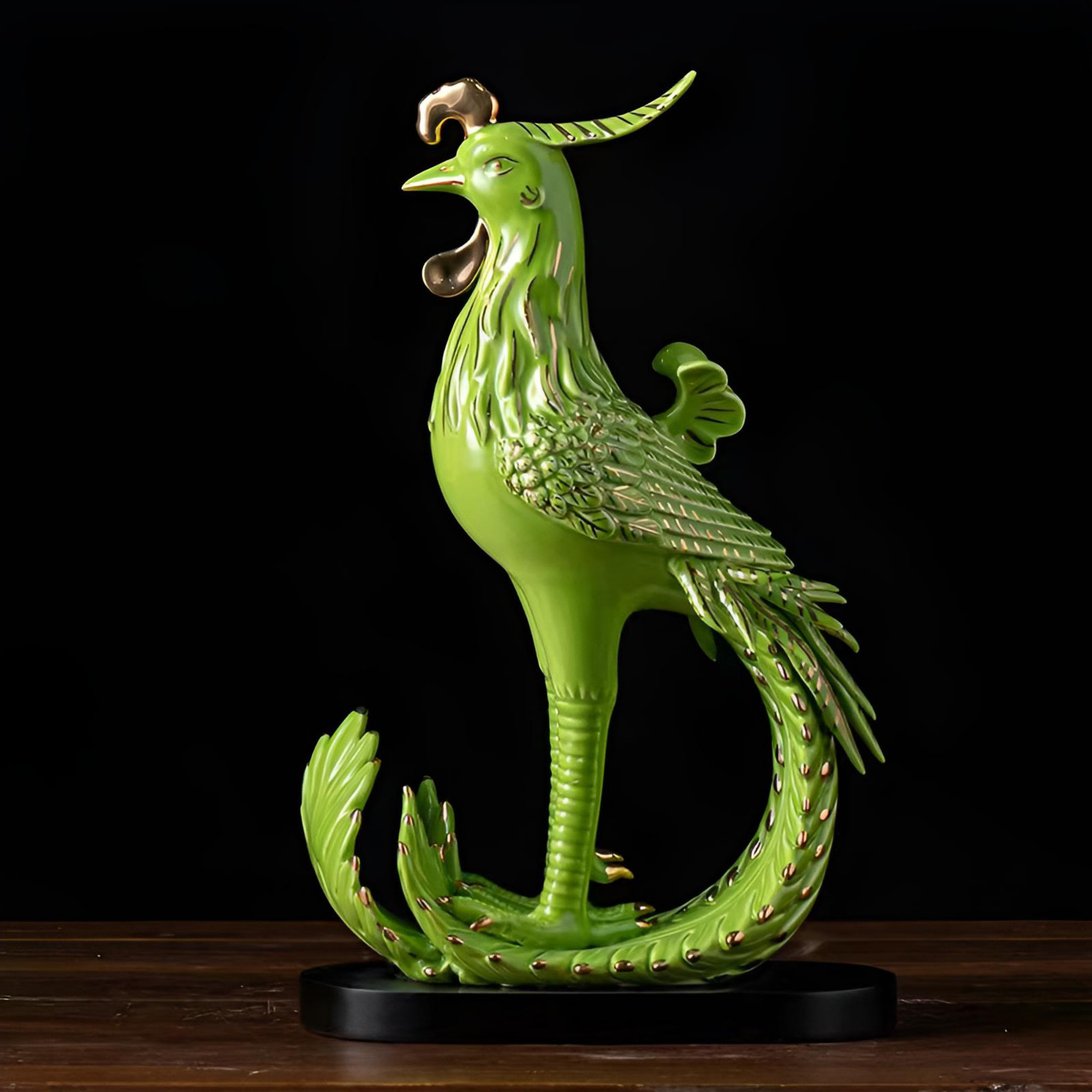lingfan Delicate Ceramic Phoenix Figurine – Unique Decorative Art | Wayfair