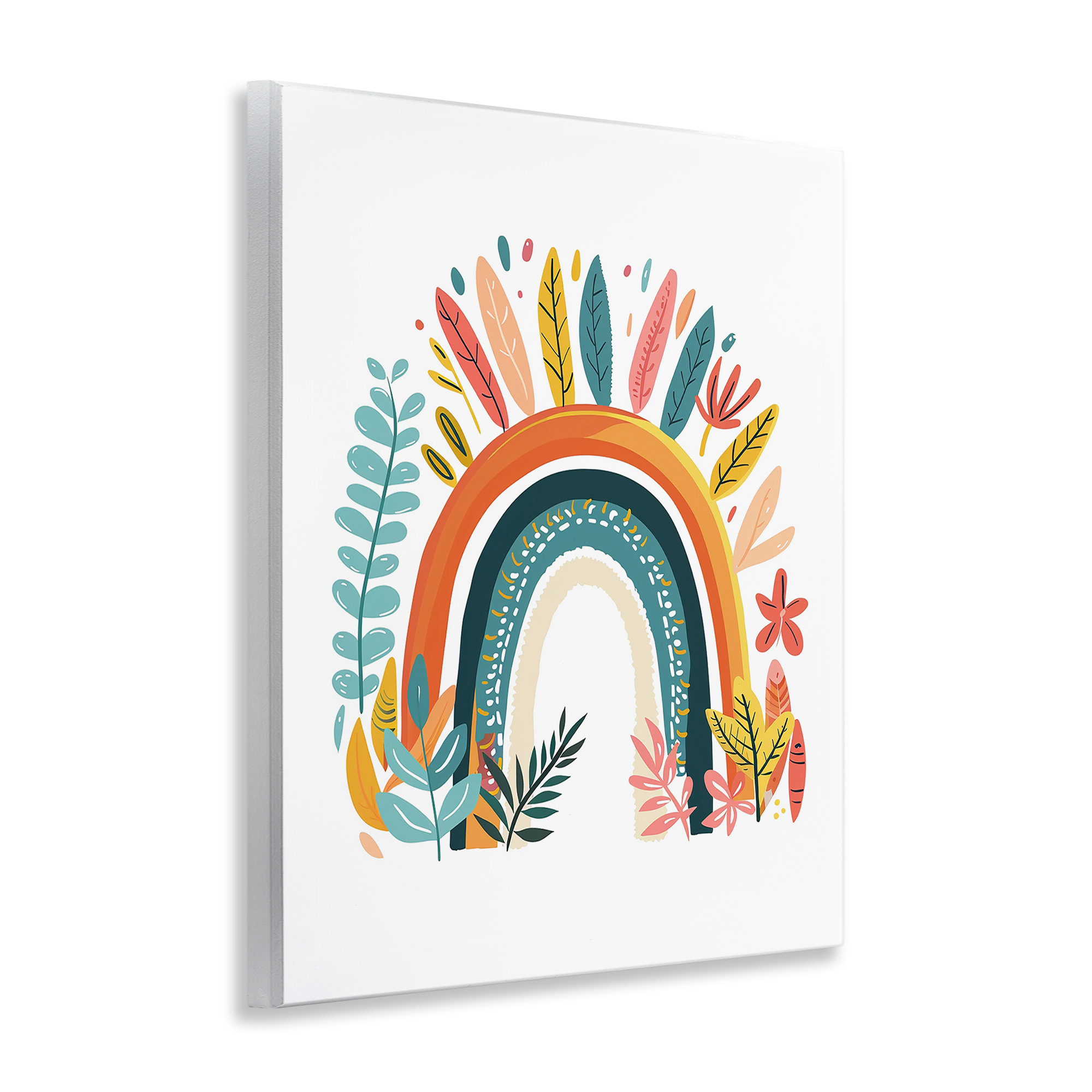 Dakota Fields Boho Rainbow Blooms Wall Plaque Art by LSR Design Studio ...