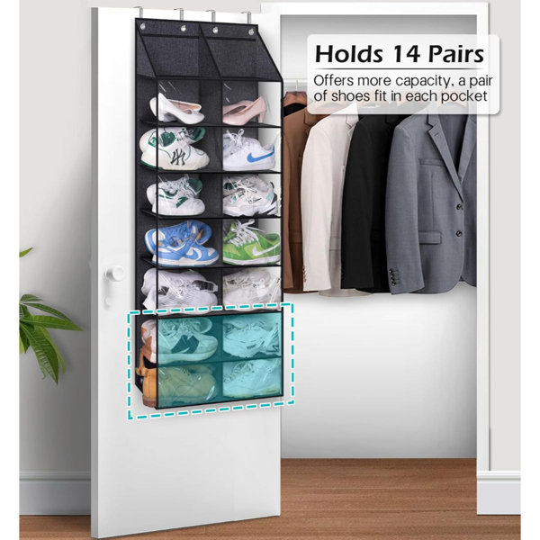 CasaHub 14 Pair Stackable Overdoor Shoe Organizer | Wayfair