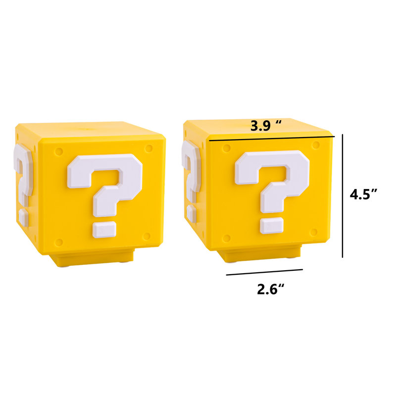 EP Designlab LLC 2-Pack Yellow Question Block Lamp | Wayfair