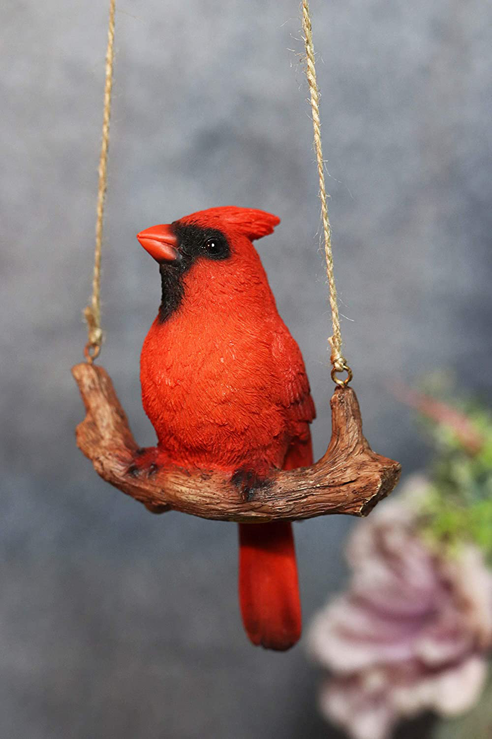 Rosalind Wheeler Northern Cardinal Bird Perching on Branch Lawn ...