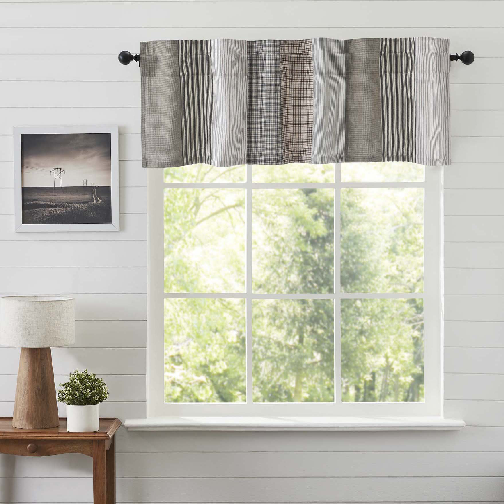 VHC Brands Ashmont Patchwork Cotton Tailored Windows Valance & Reviews ...