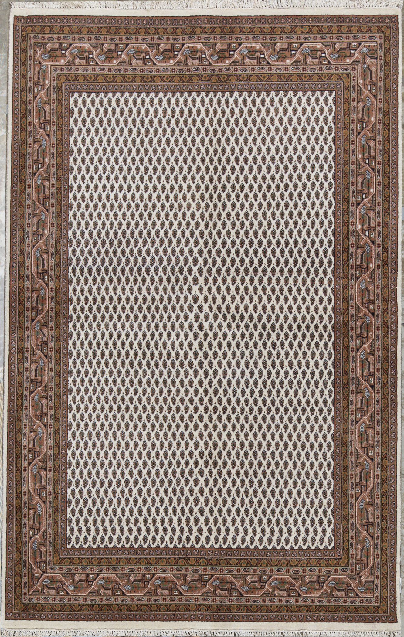 Bokara Rug Co., Inc. Hand-Knotted High-Quality Brown and White Area Rug ...