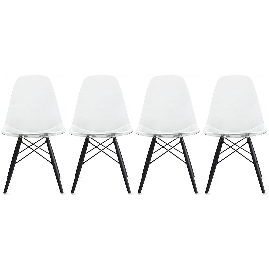 George Oliver Clouse Condon Plastic Side Dining Chair Glam Modern ...
