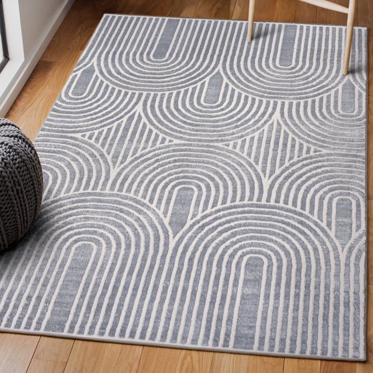 Wrought Studio Ariana MidCentury Art Deco Striped Arches Two-Tone High ...