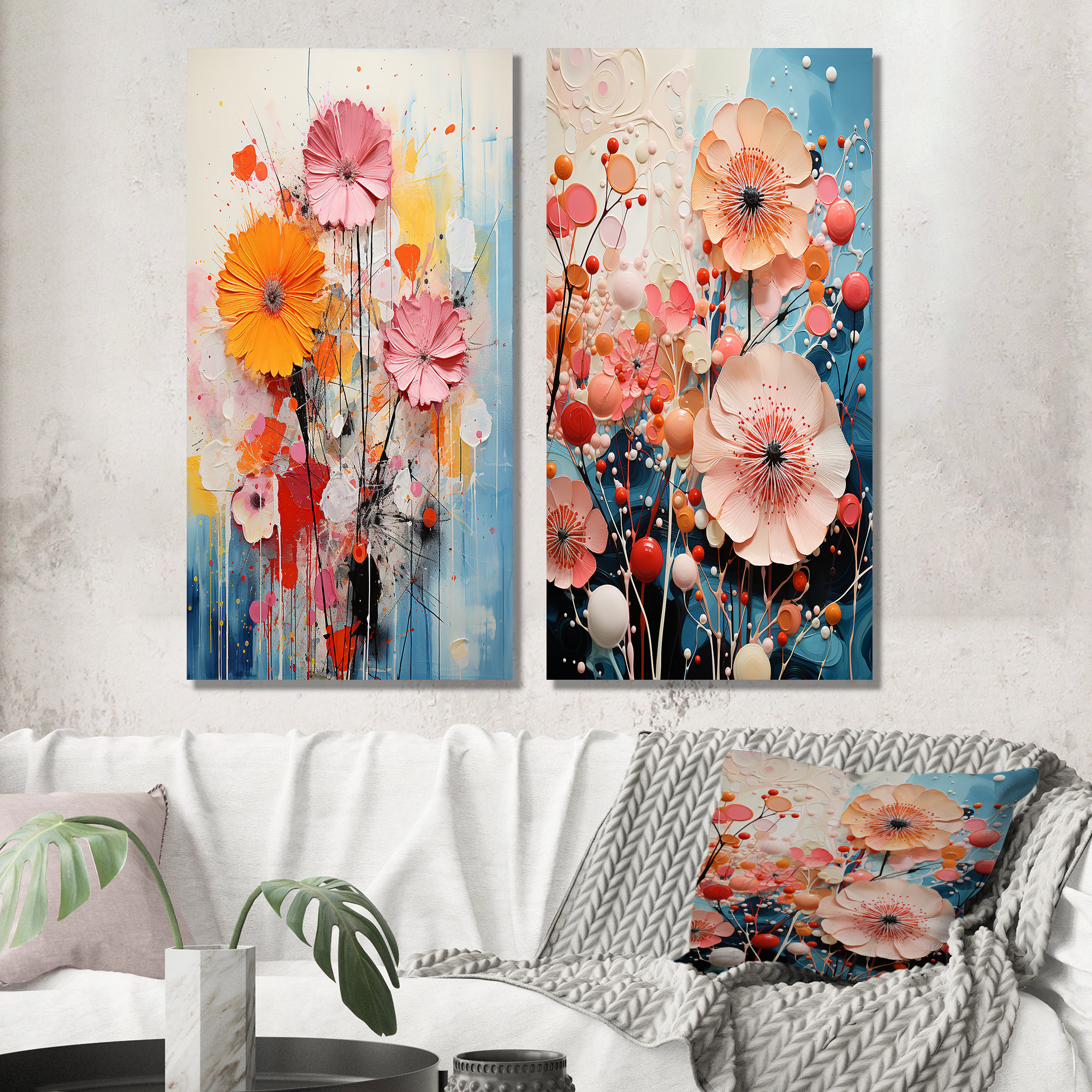 Red Barrel Studio® " Collage Kaleidoscope " 2 - Pieces on Canvas | Wayfair