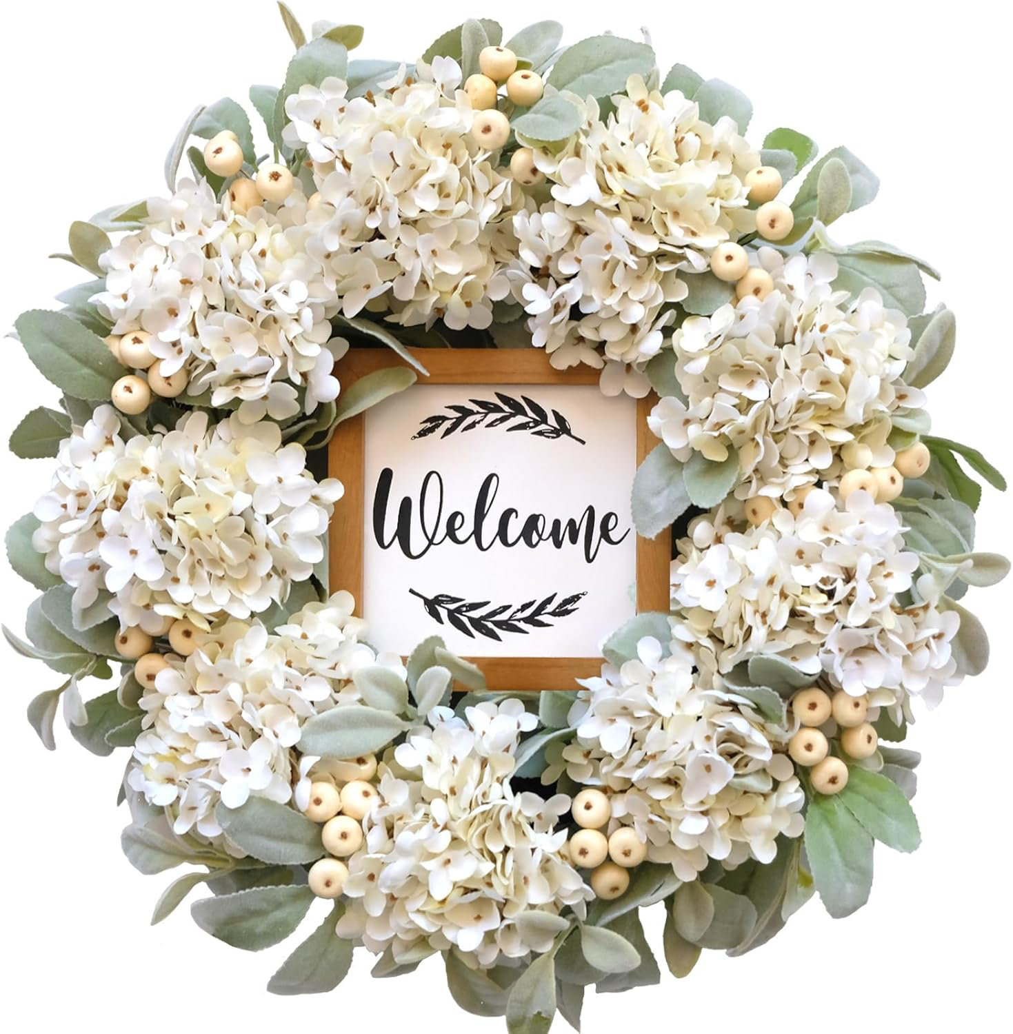 One Allium Way Artificial Door Wreath 22 Inch, Spring/Summer Wreath ...
