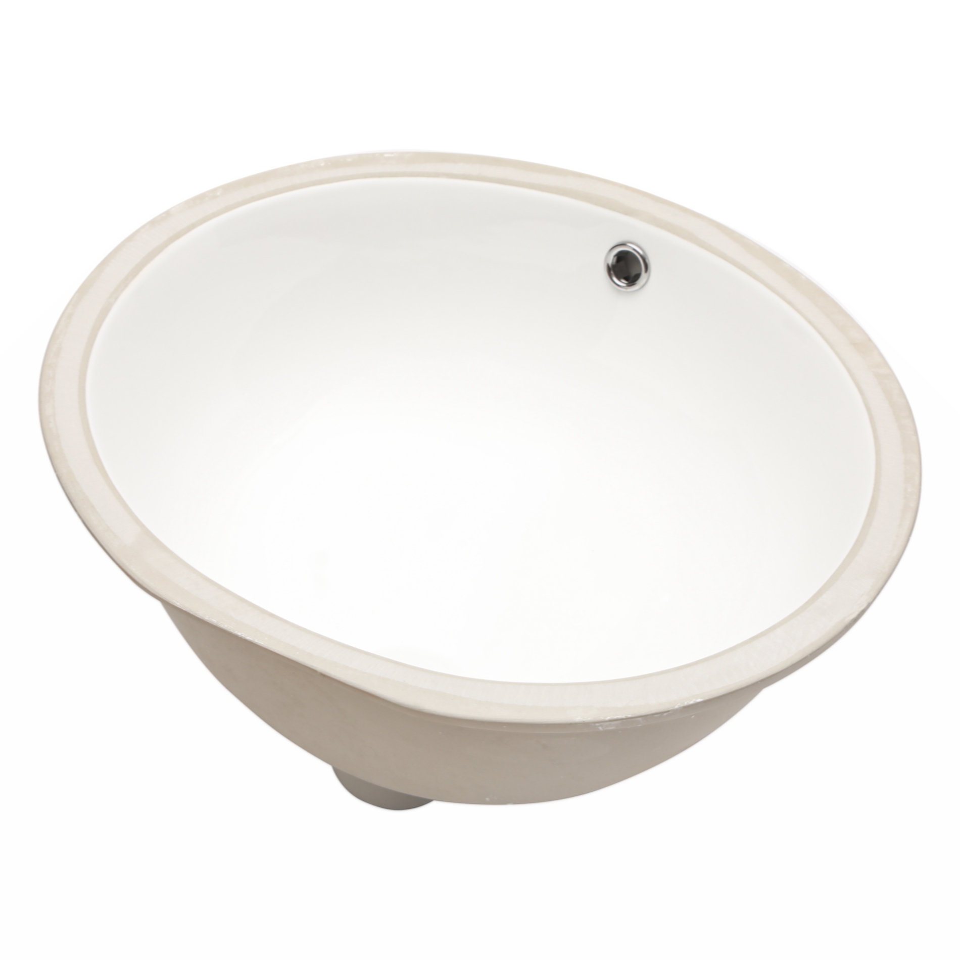 Myhomekeepers 19"X16" Oval Shape Undermount Bathroom Sink Modern Pure ...