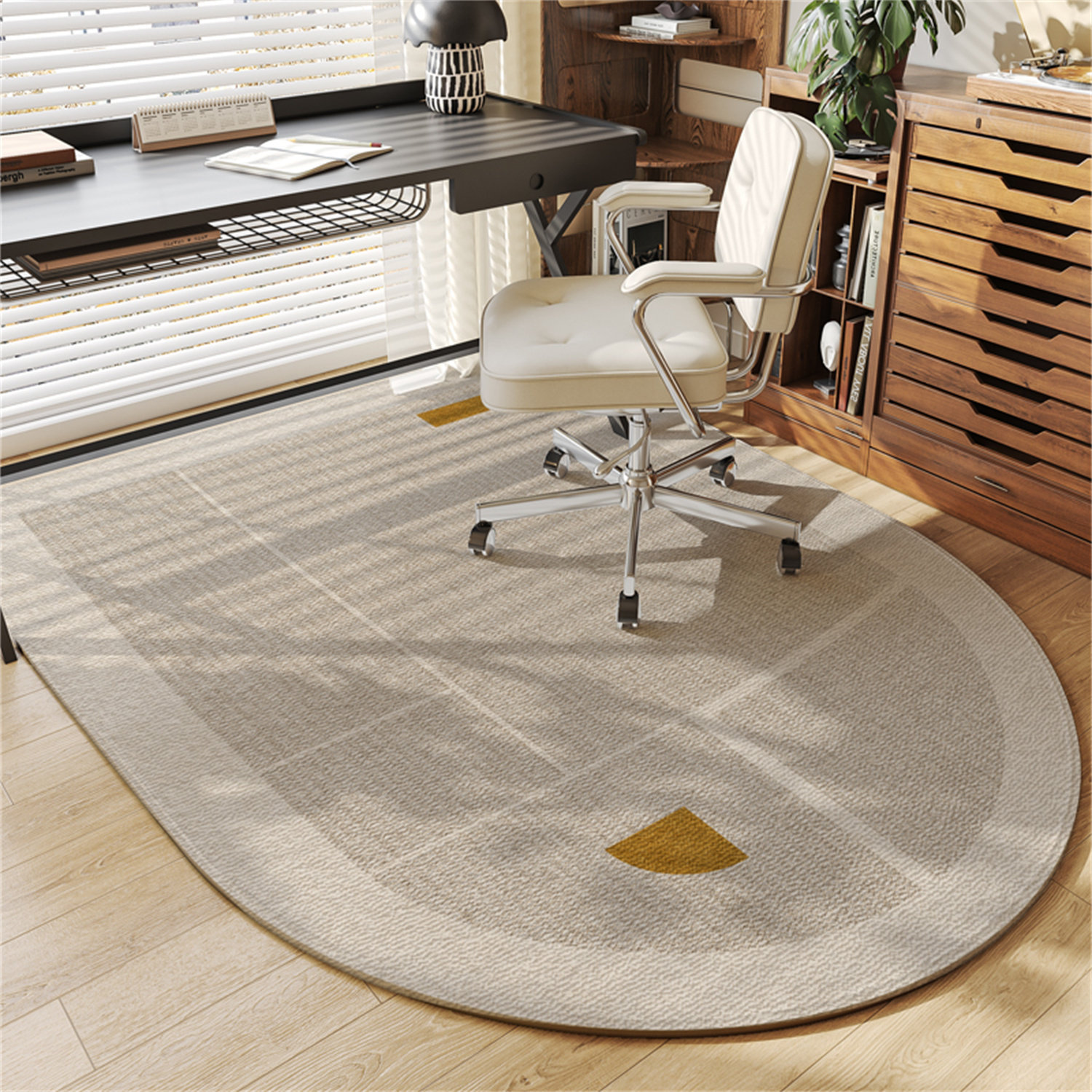 JINXI Study Room Carpet - Desk Chair Mat, High-End Bedroom Wood Floor ...