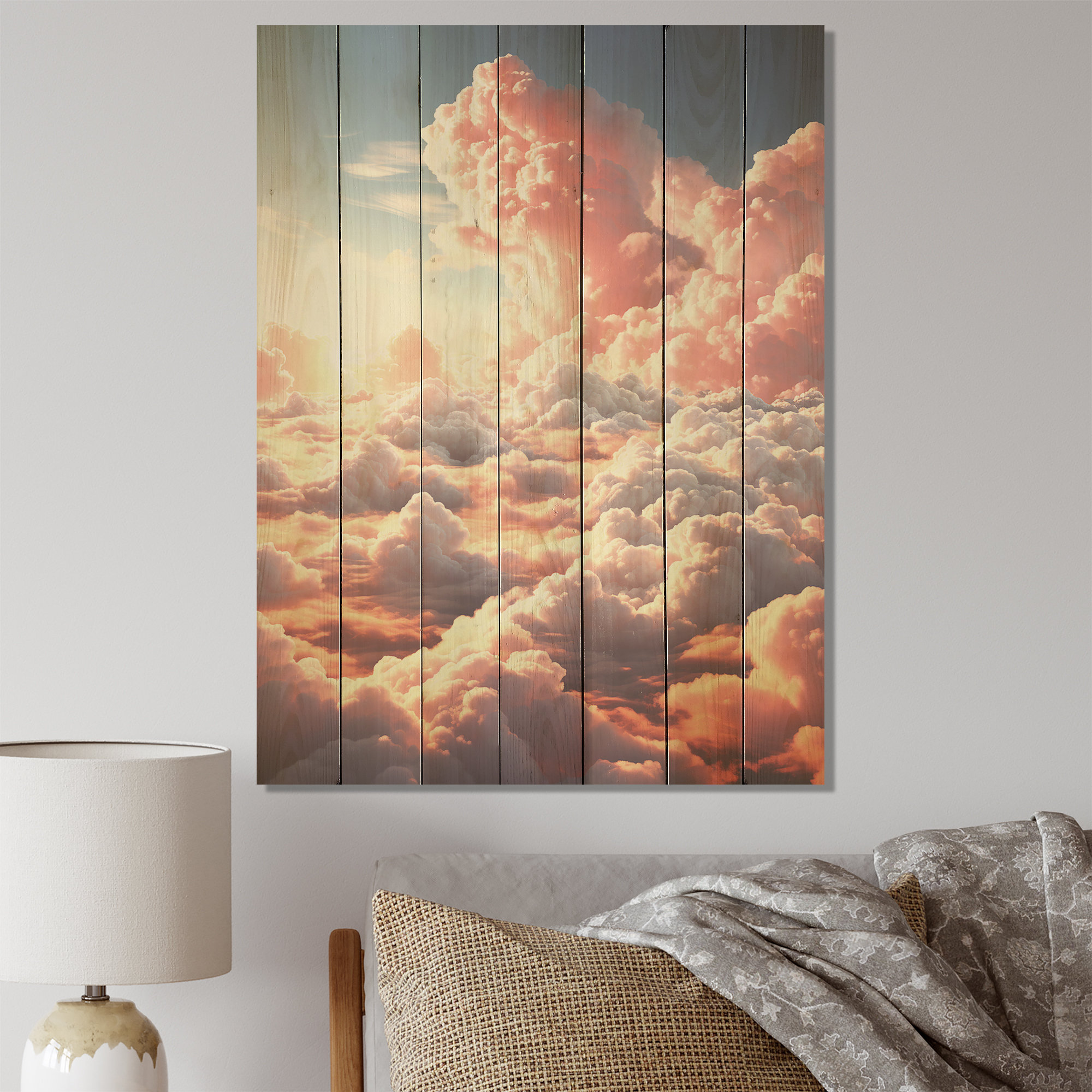 Winston Porter Panoramic Sky Canopy Horizon IV - Sky On Wood Print ...
