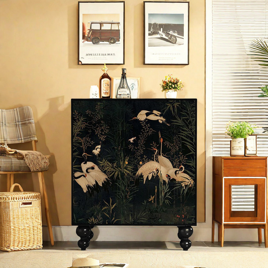 DICIXA New Chinese Style Shoe Cabinet 17 Pair Shoe Storage Cabinet ...