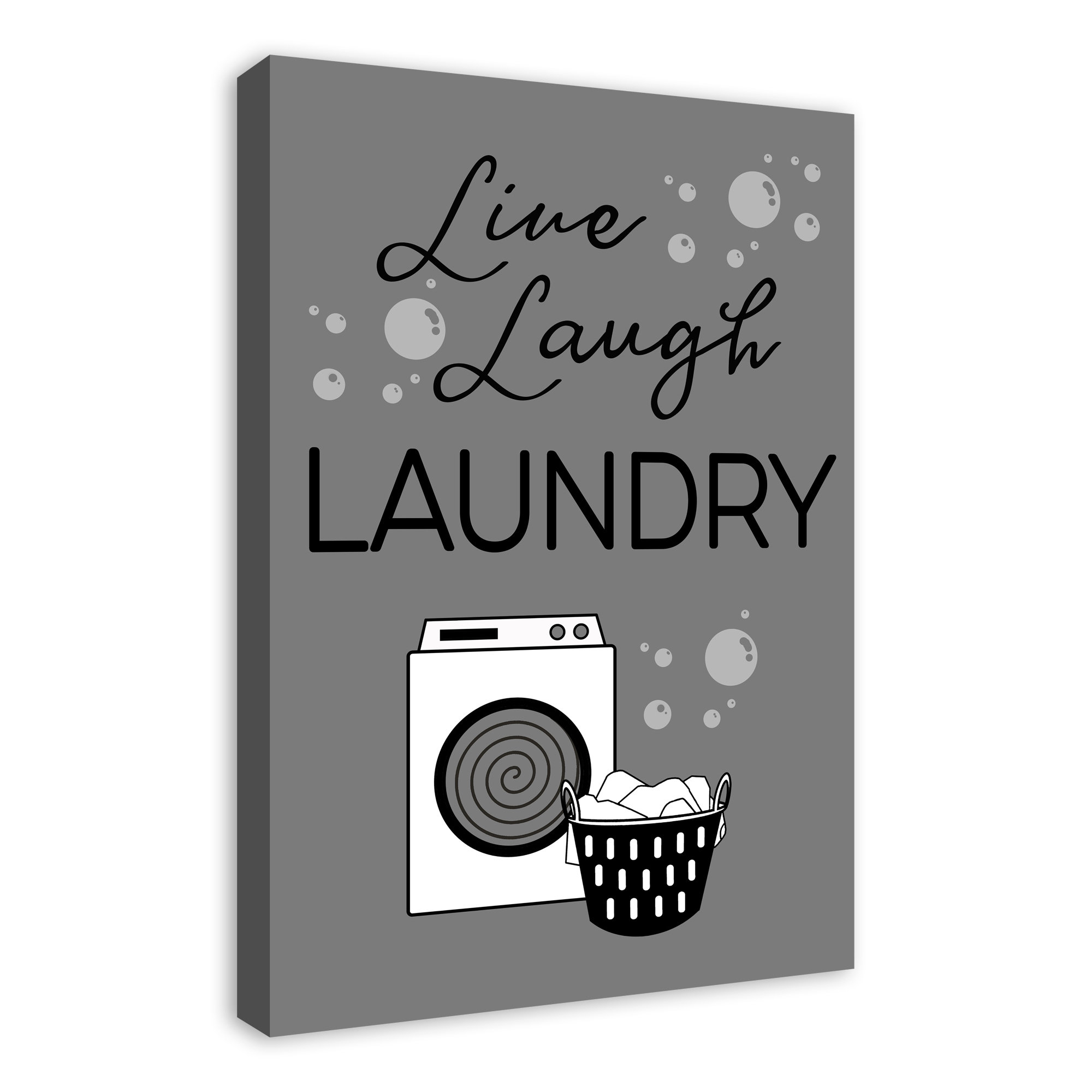 Trinx Live Laugh Laundry Print On Canvas - Wayfair Canada