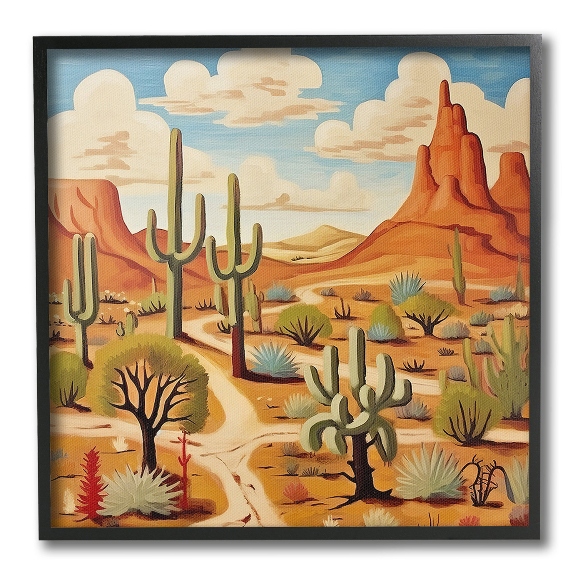 Stupell Industries Desert Canyon Path Framed Giclee Art by Lazar Studio ...