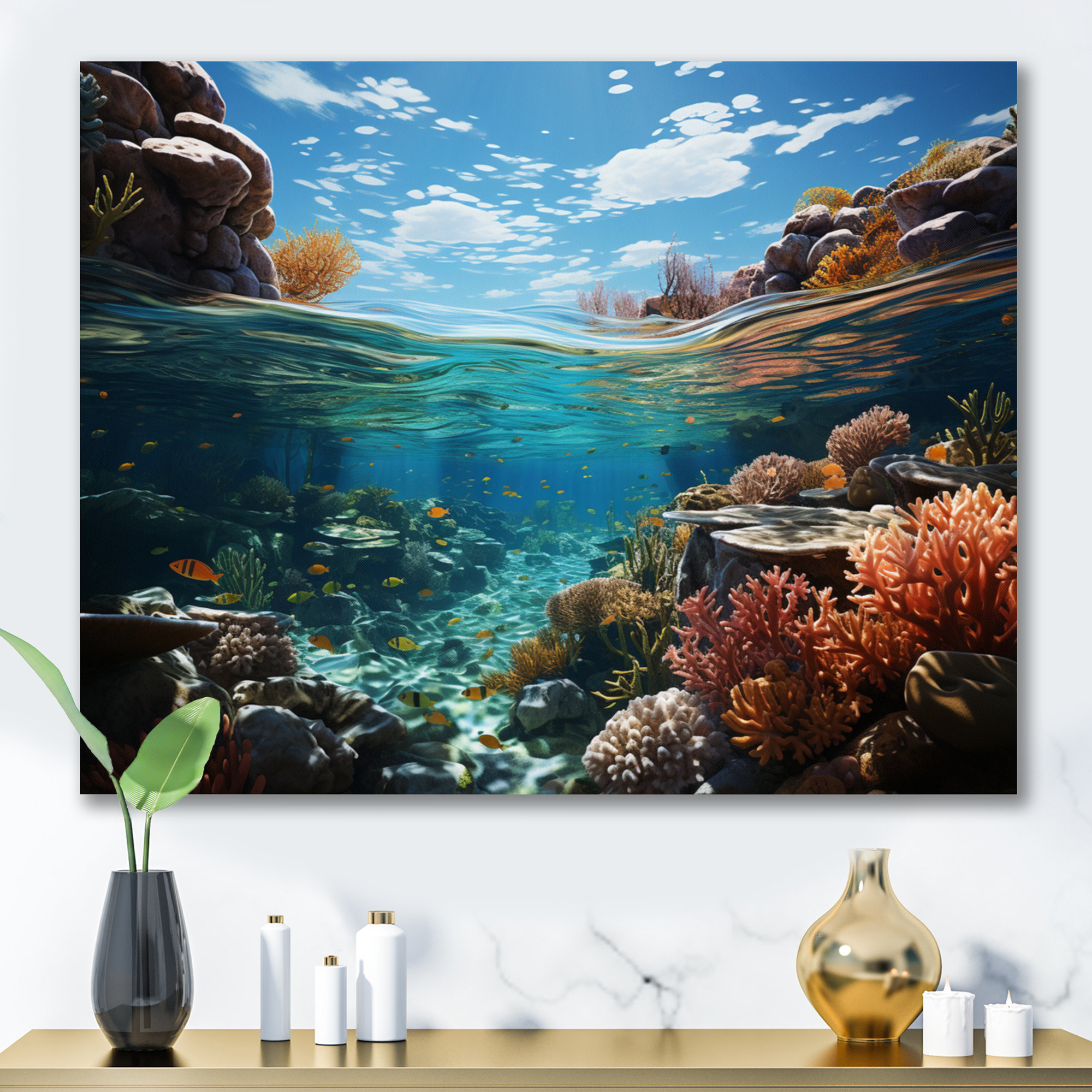 Dovecove Australia Great Barrier Reflections - Nautical & Beach Wall ...