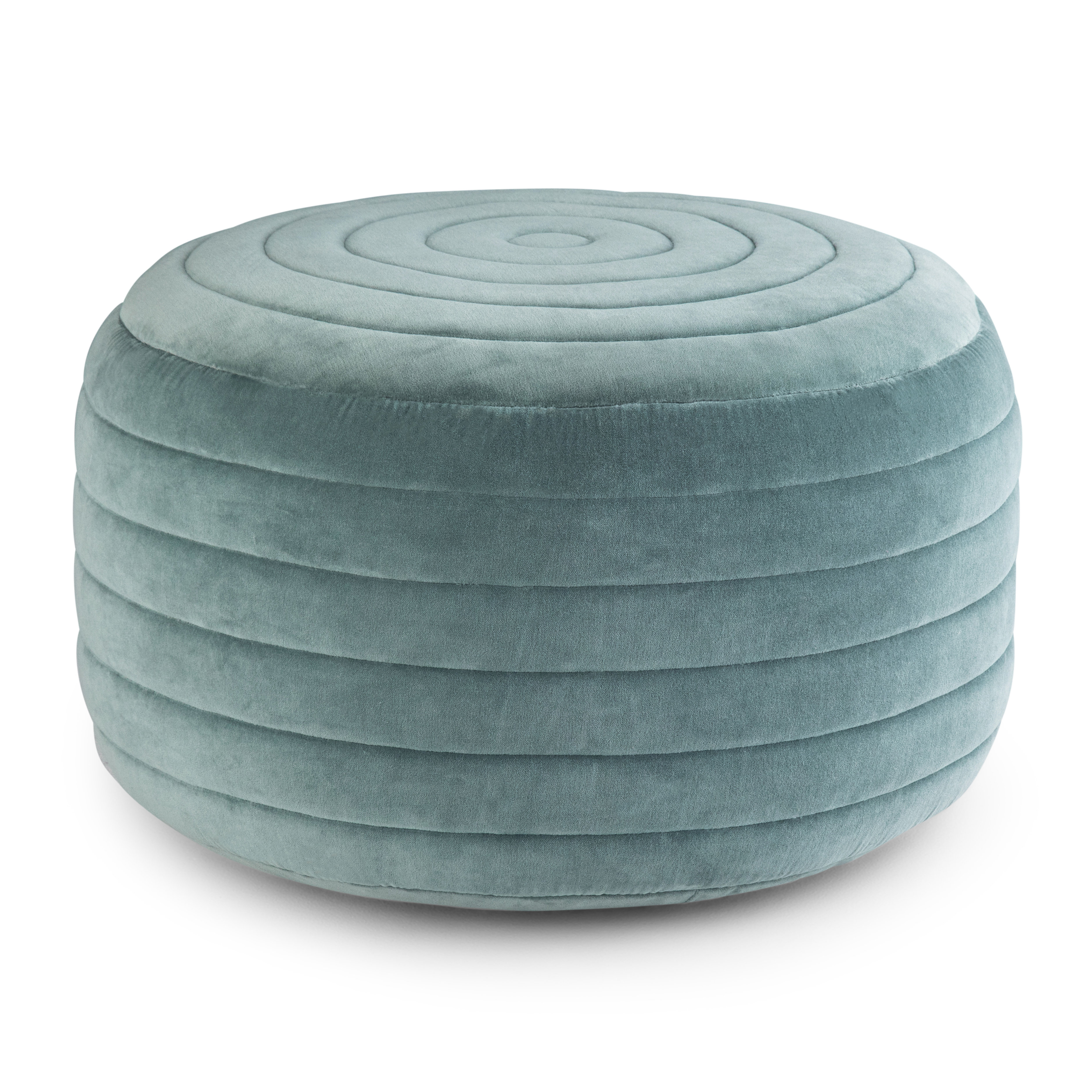 Simpli Home Vivienne 20"W Round Handcrafted Pouf & Reviews | Wayfair