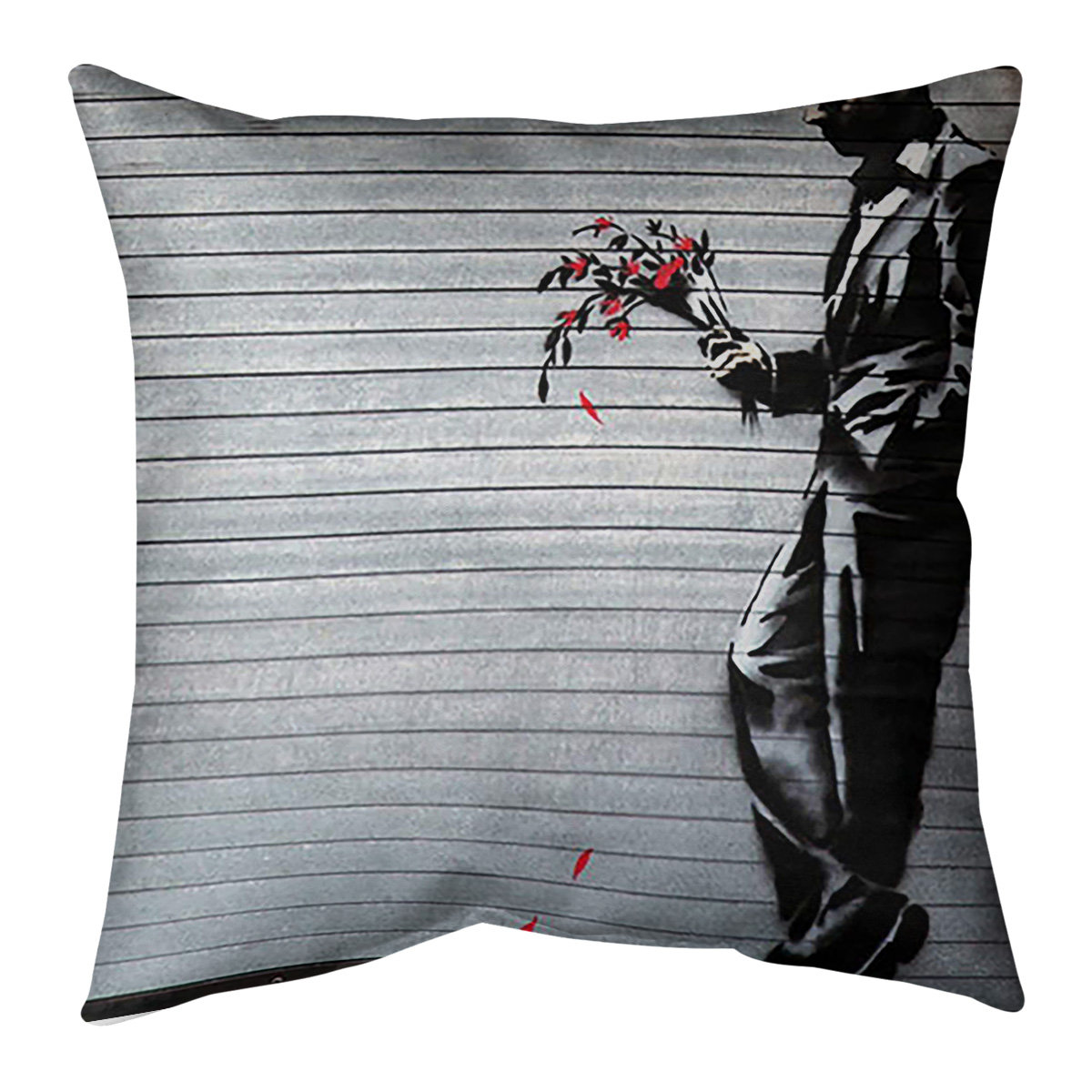 ArtVerse Waiting in Vain Striped Pillow Cover | Wayfair