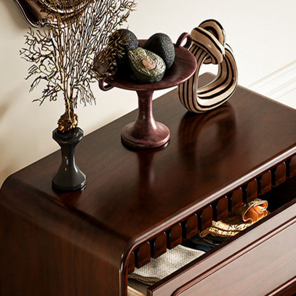 Dream cabinet Retro All Solid Wood Entrance Cabinet Solid Wood Accent ...