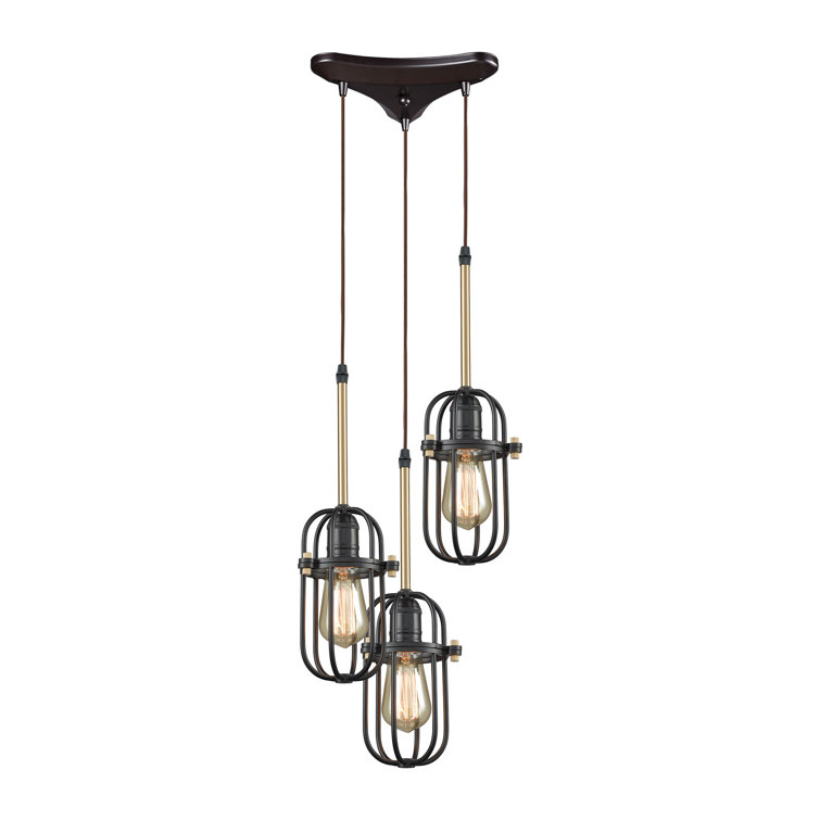 Williston Forge Sosa 3-Light Cluster Geometric Pendant - Wayfair Canada