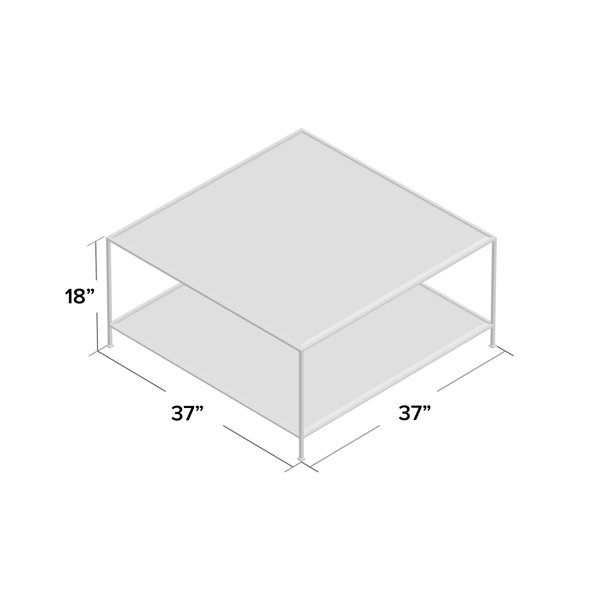 Worlds Away Quadro 4 Legs Coffee Table with Storage & Reviews | Wayfair