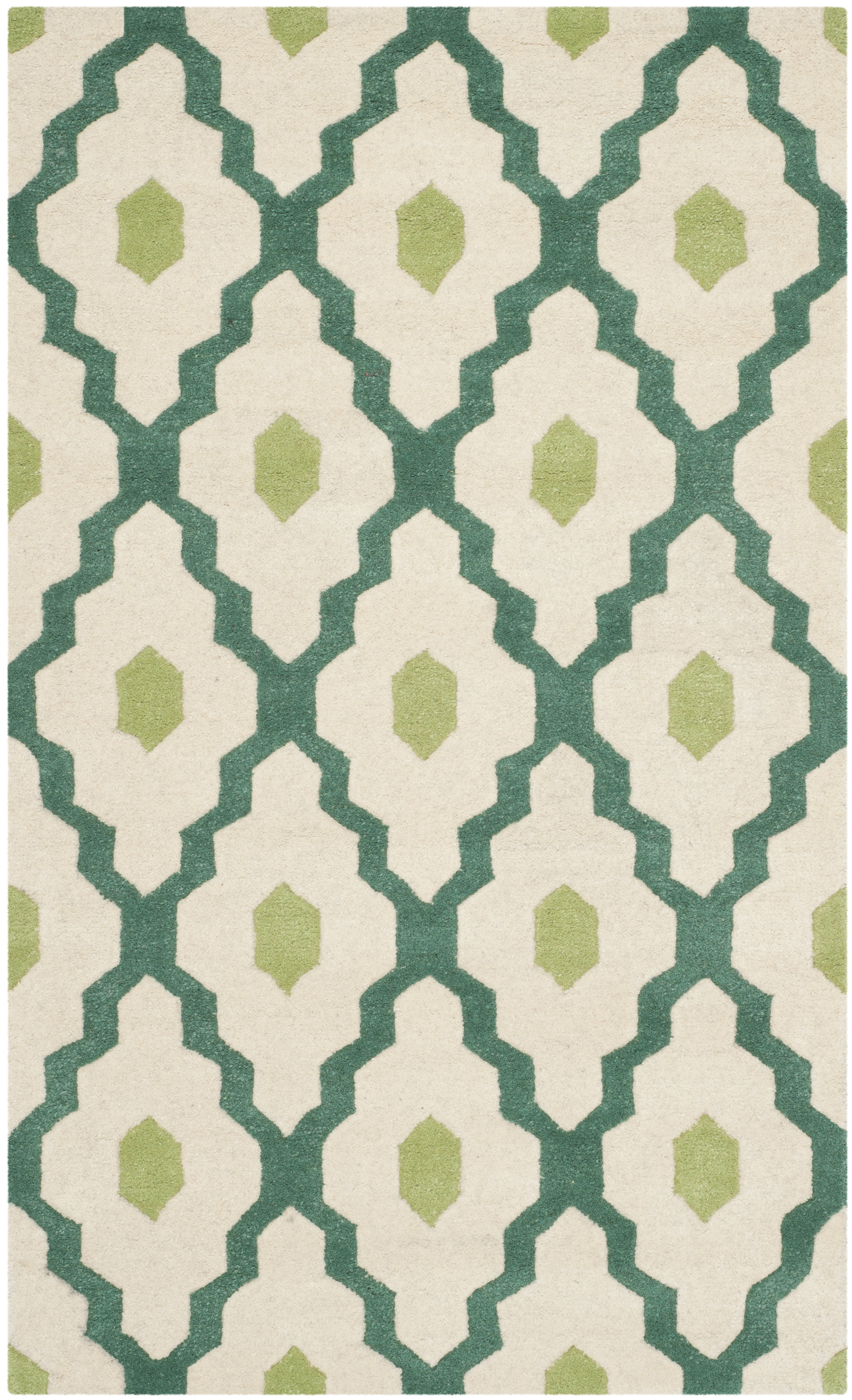 Winston Porter Carolene Hand Tufted Wool Geometric Rug & Reviews | Wayfair