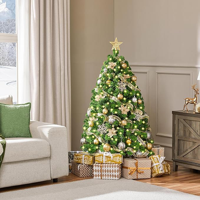 The Holiday Aisle® pre-lit artificial Christmas tree with warm ...