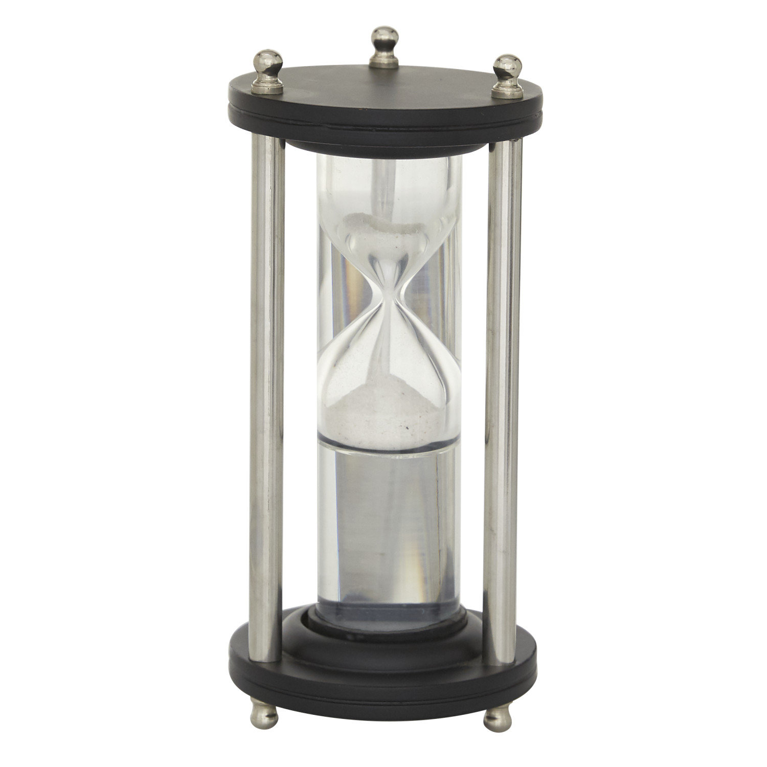 Ebern Designs Fassold Aluminum Metal Hourglass Sand Black Timer with ...