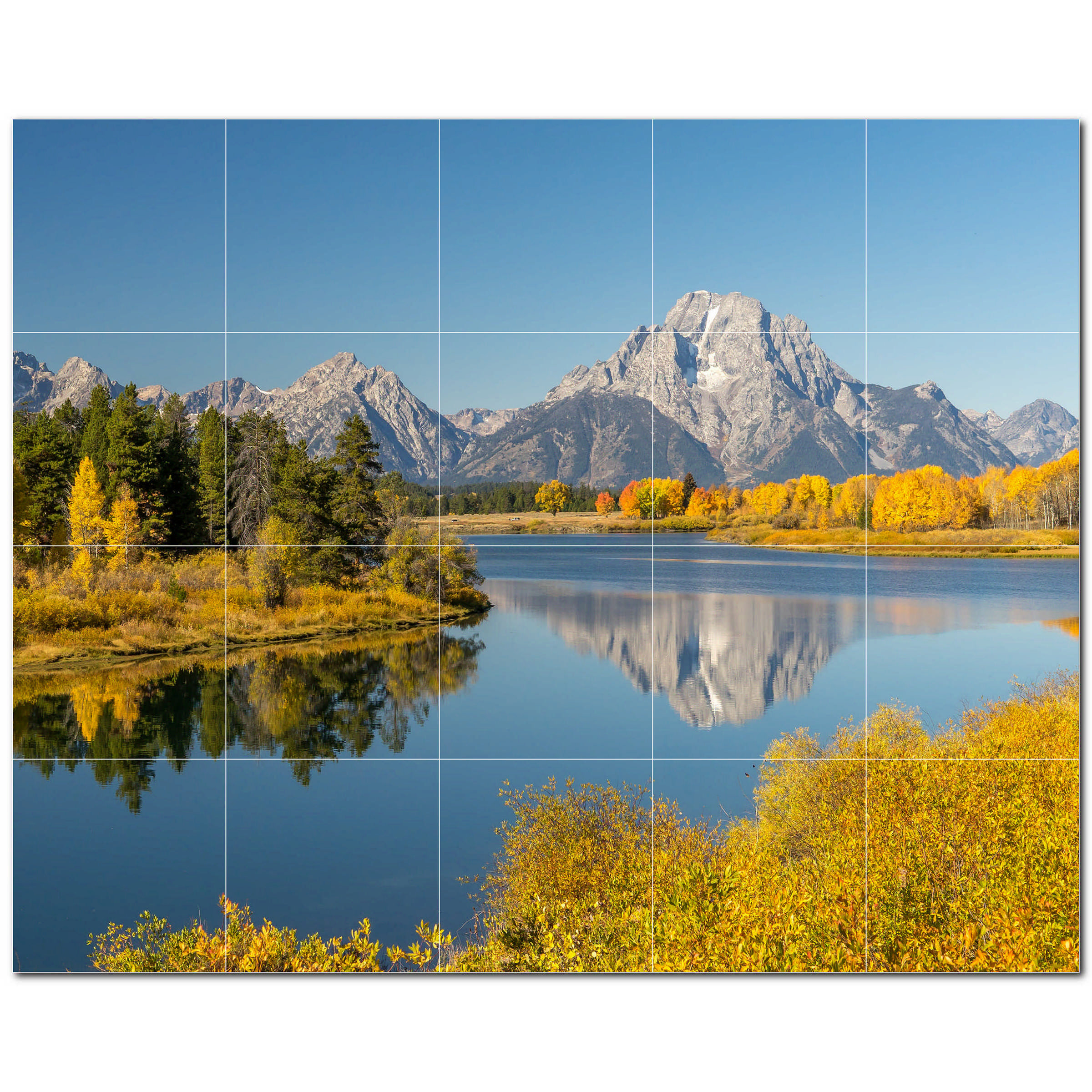 Picture-Tiles.com 40" x 32" Ceramic River Photo Decorative Mural Tile ...