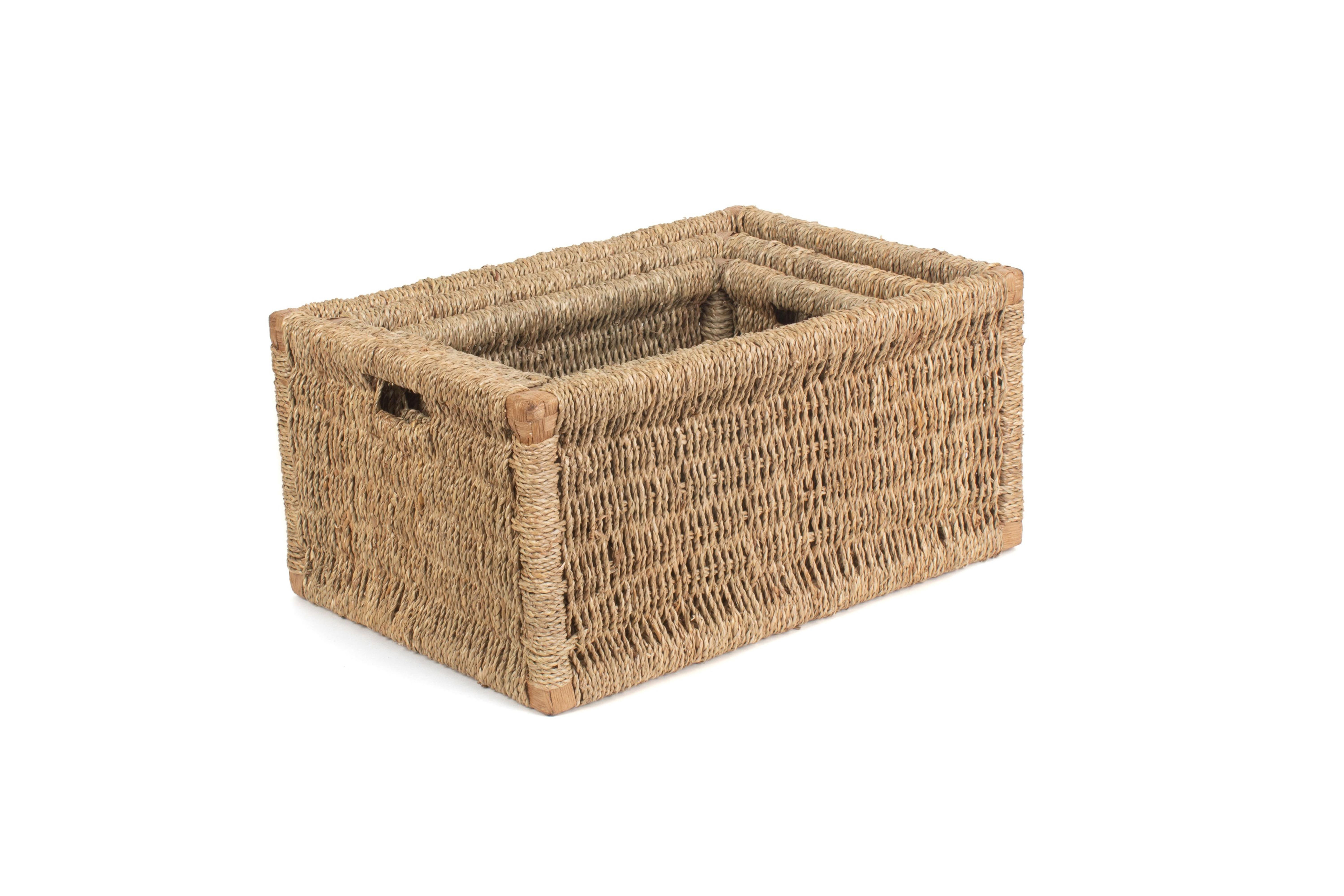 Brambly Cottage 3 Piece Seagrass Storage Wicker Basket Set | Wayfair.co.uk