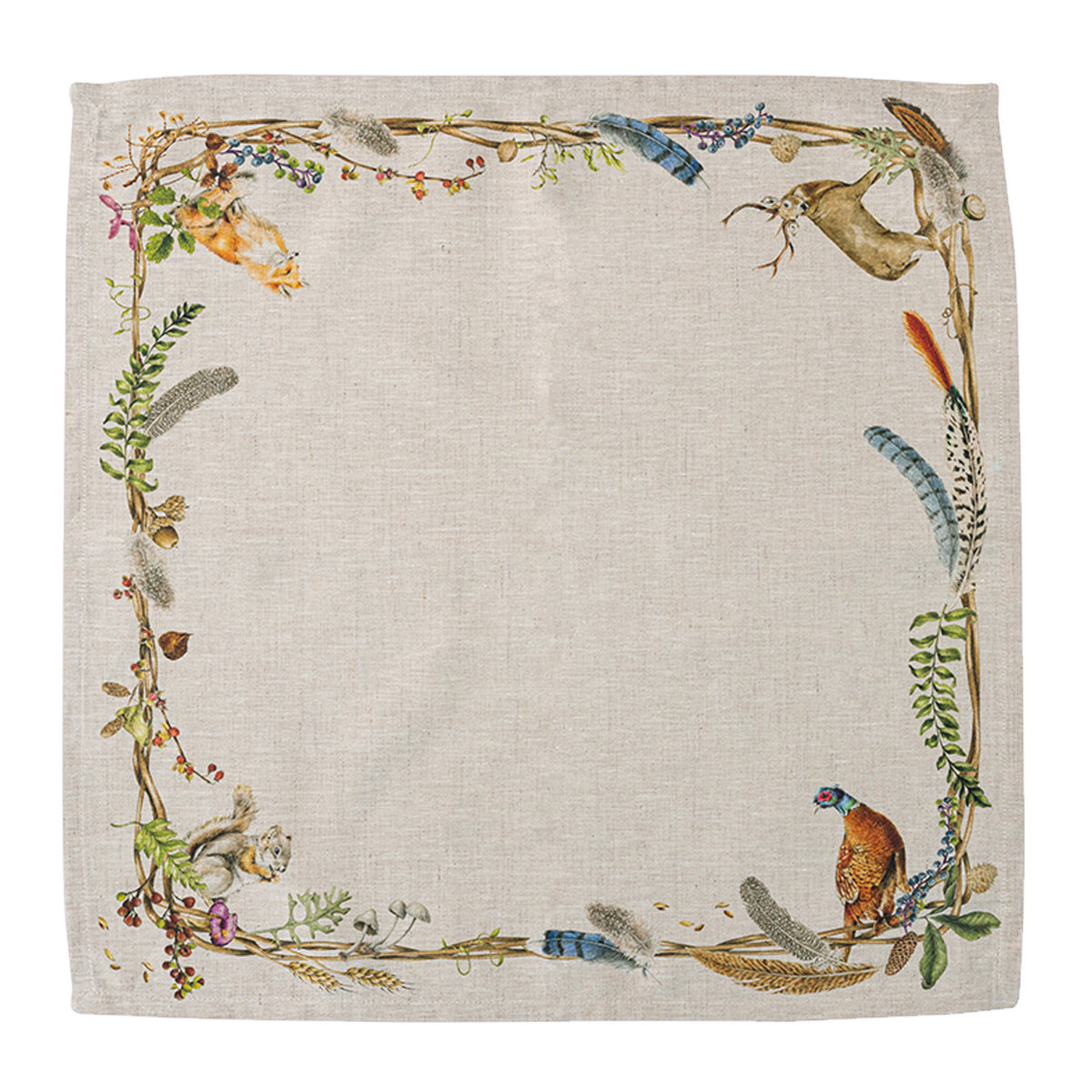 Juliska Forest Walk Napkin with Animals | Wayfair