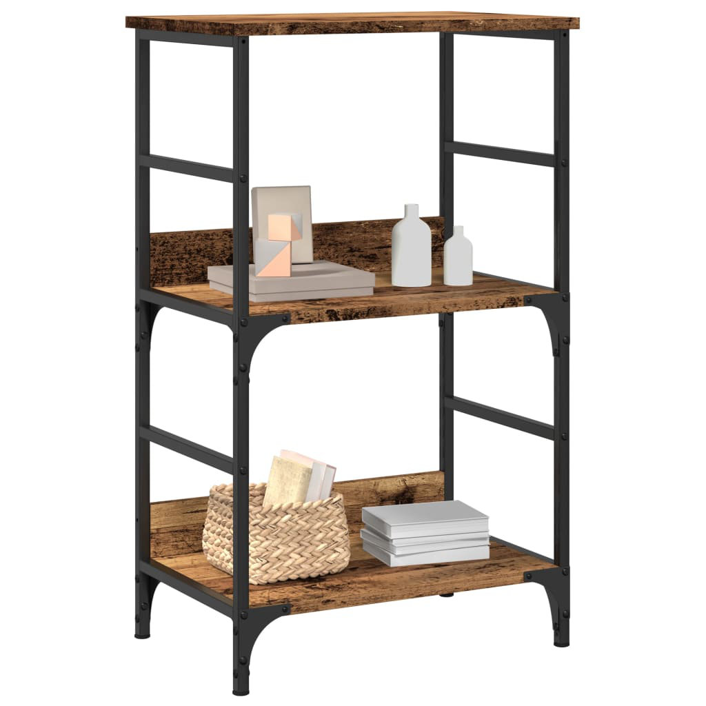vidaXL Bookshelf Engineered wood, Steel Medium Bookshelf | Wayfair
