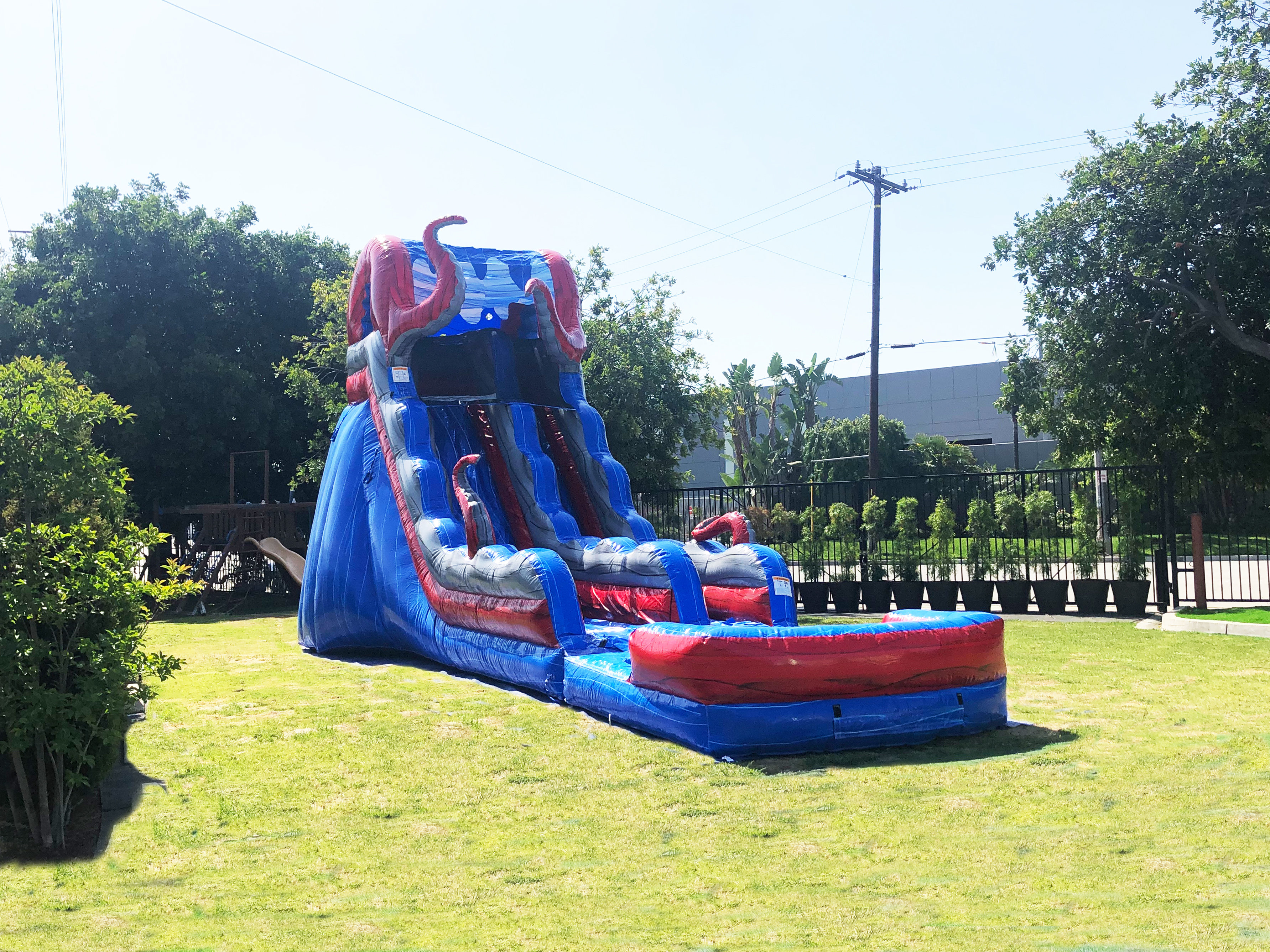 JumpOrange 19 FT Ocean Battle Commercial Grade Water Slide with Pool ...