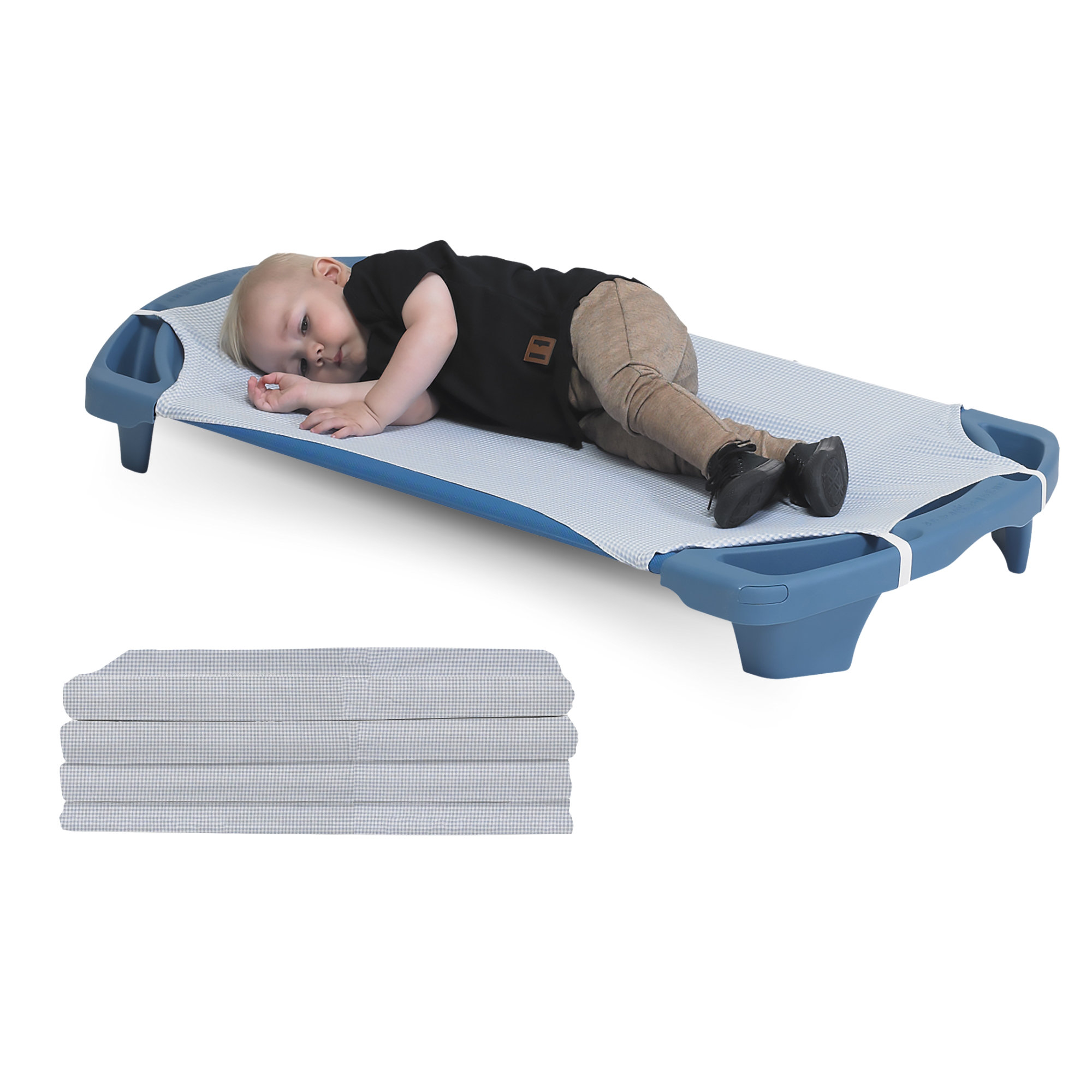 Children's Factory Angels Rest Gingham Cot Sheet - Set Of 100 | Wayfair