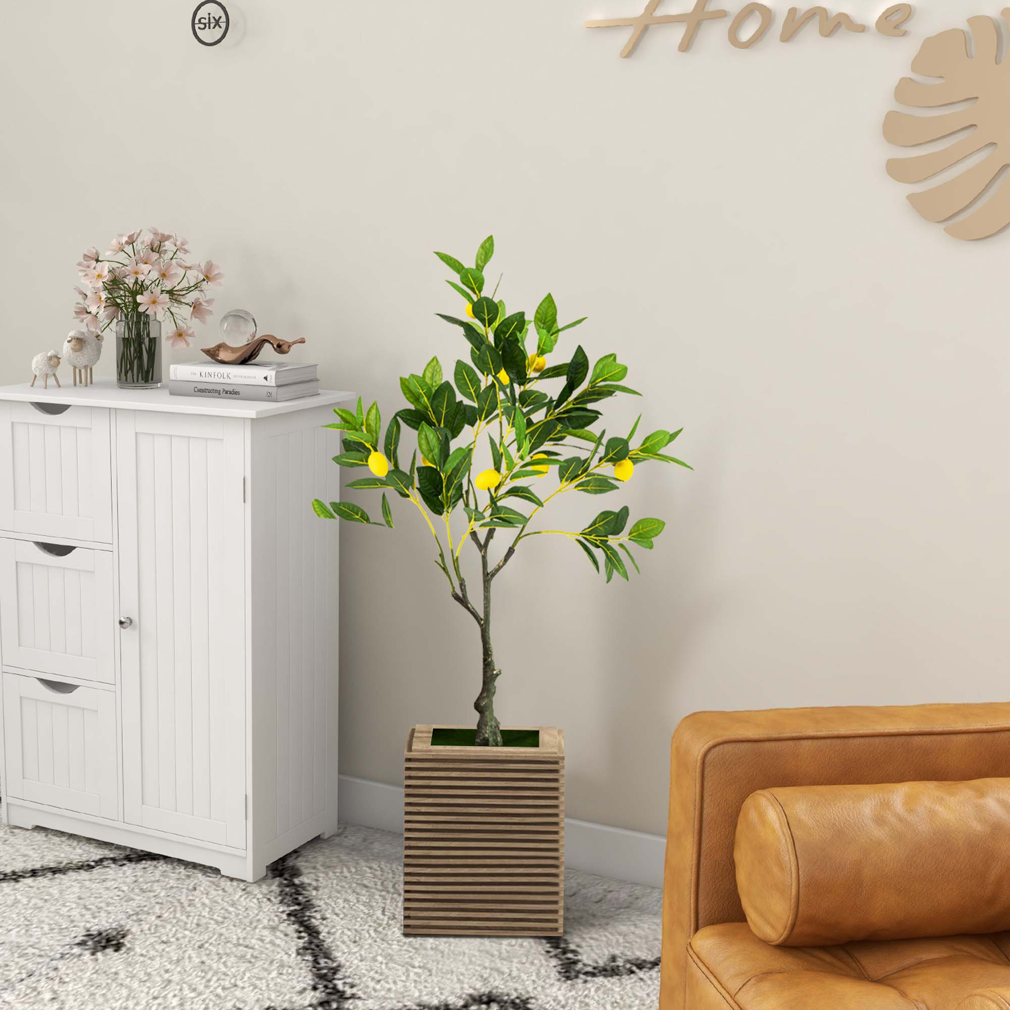 Primrue 32'' Faux Lemon Tree in Planter | Wayfair