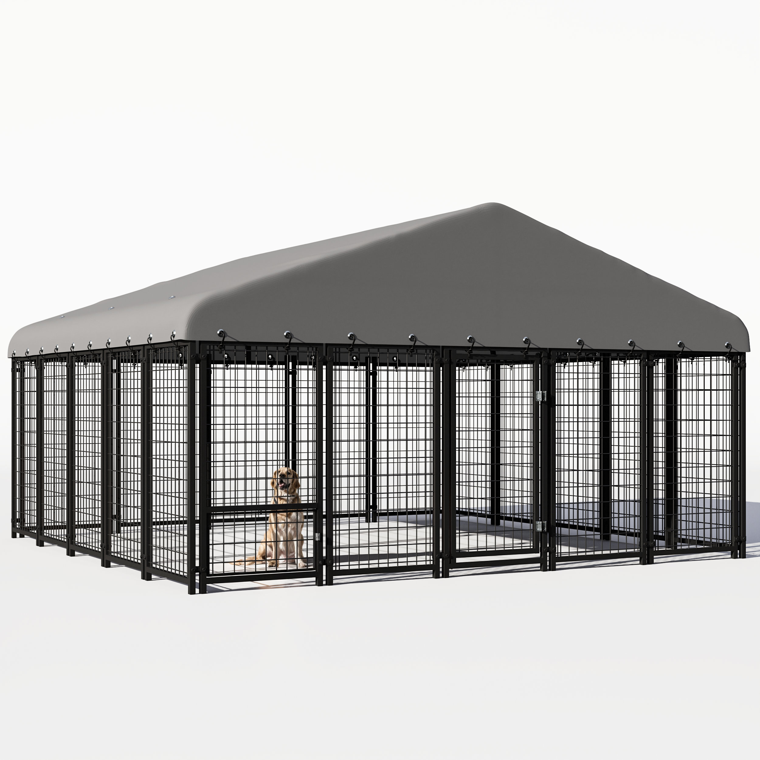 Tucker Murphy Pet™ 120"x118"x71" Dog Kennel Outside, Large Outdoor Dog ...