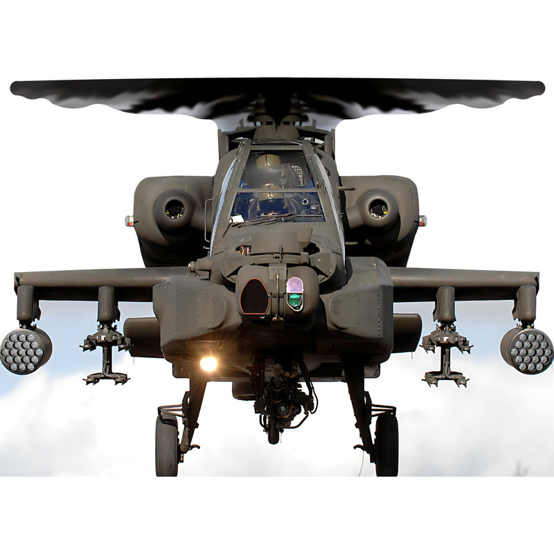 Wet Paint Printing Military Apache Attack Helicopter 46" Cutout Standup ...