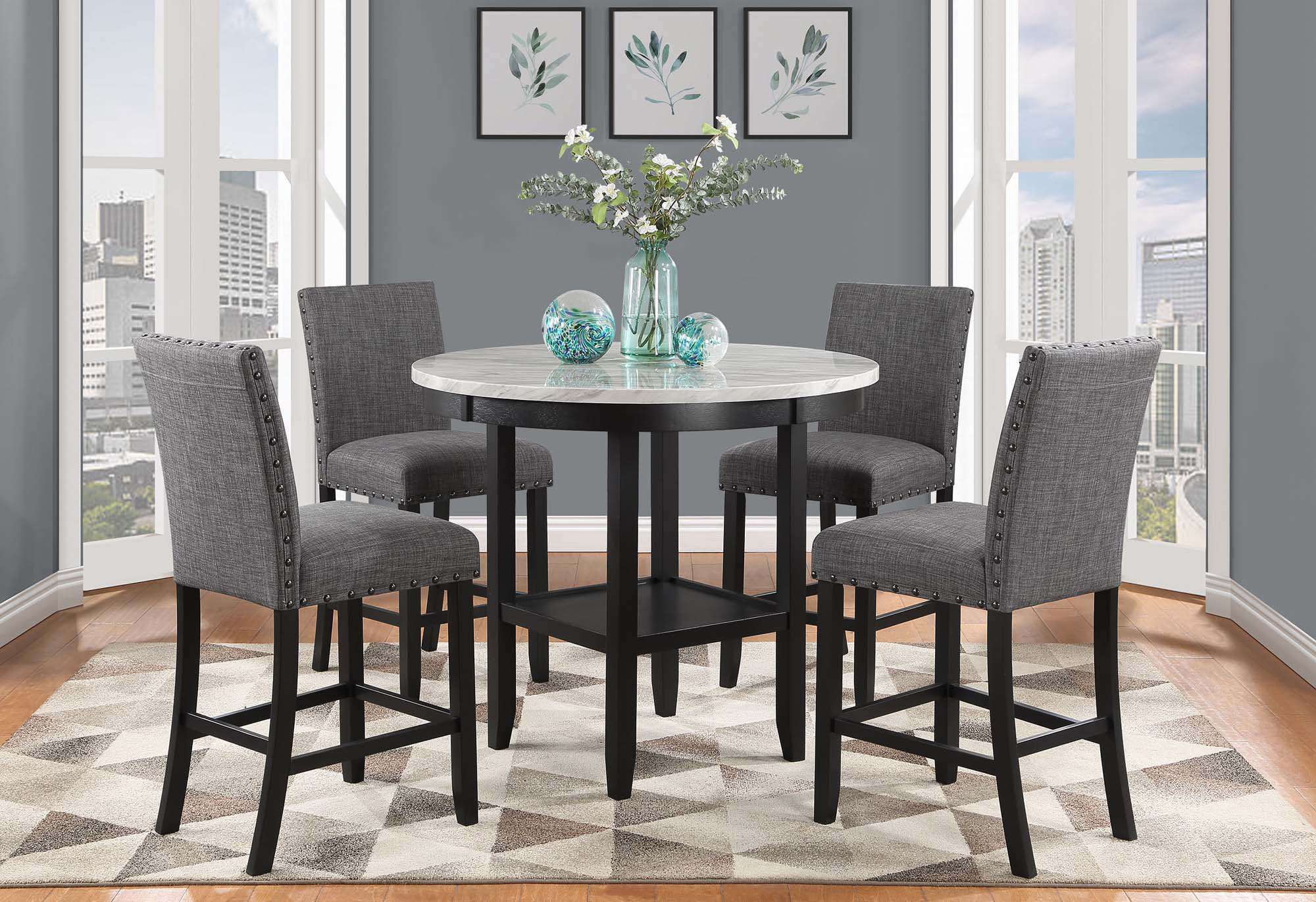 Lark Manor™ 5PC Round Bar Table Set | Wayfair
