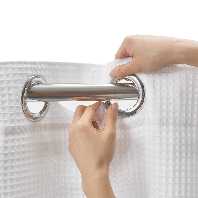 Foundry Select Duppstadt Honeycomb Waffle Shower Curtain with Snap-in ...