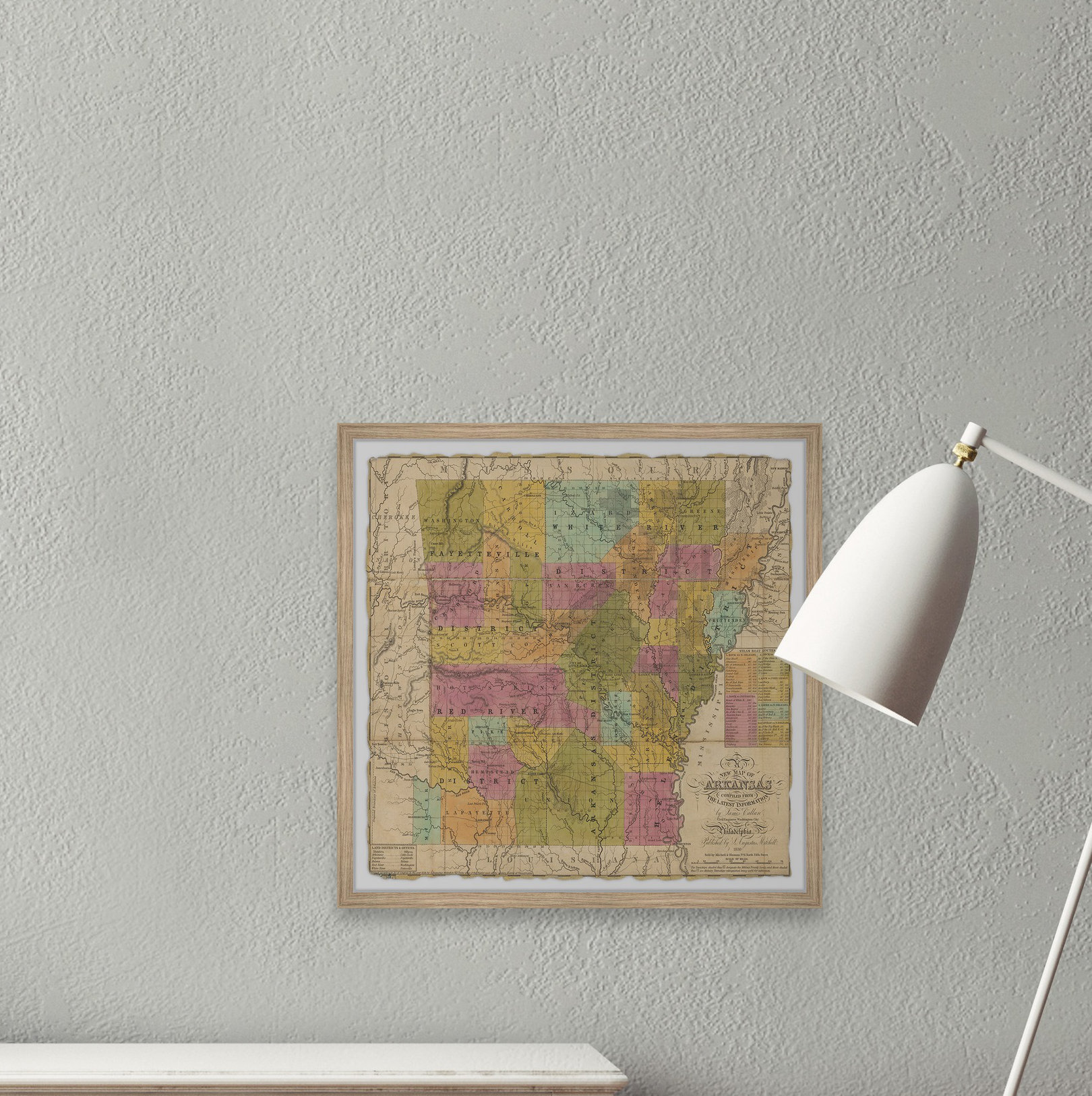Trinx Colourful Arkansas - Picture Frame Graphic Art Print on Paper ...