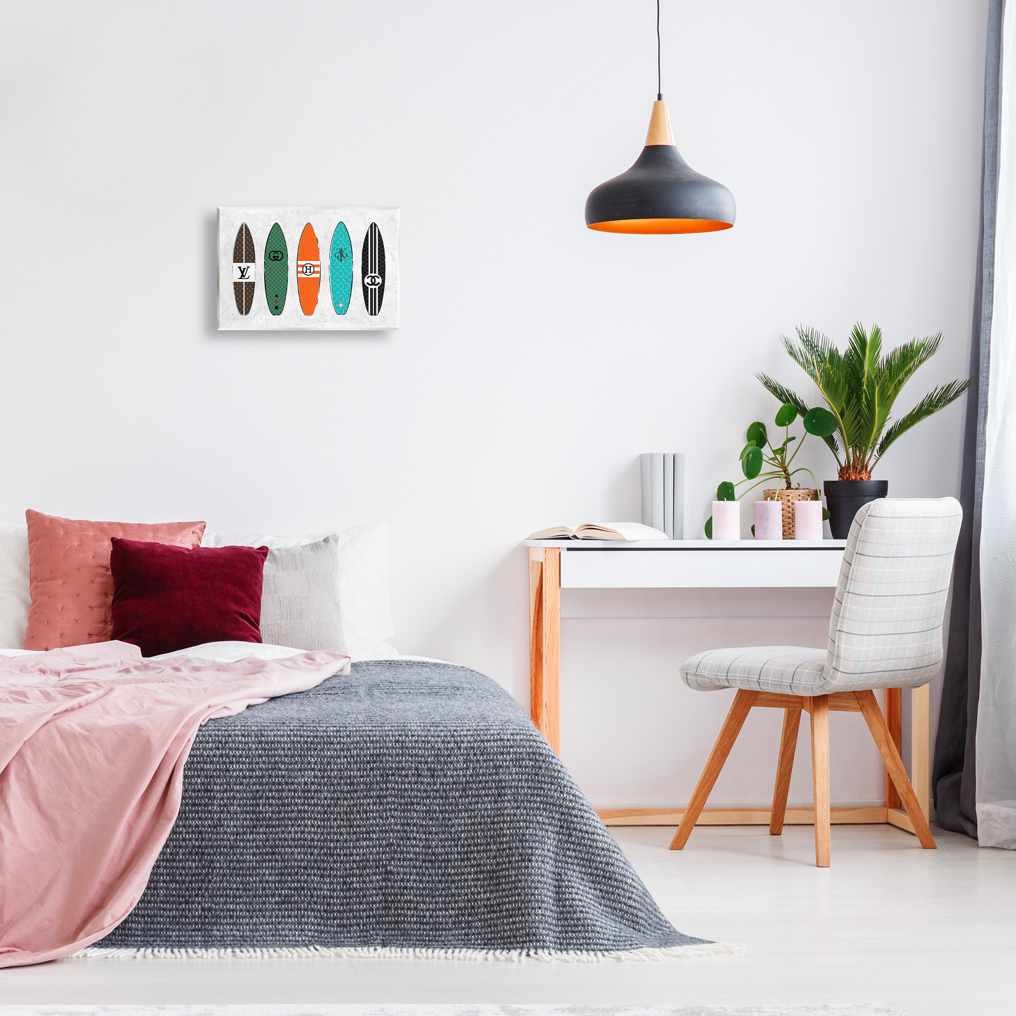 Stupell Industries Nautical Glam Surfboards Wall Plaque Art by Martina ...