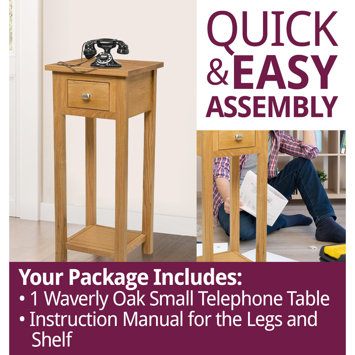 Natur Pur Frazier Rectangular Pedestal Oak Plant Stand & Reviews ...