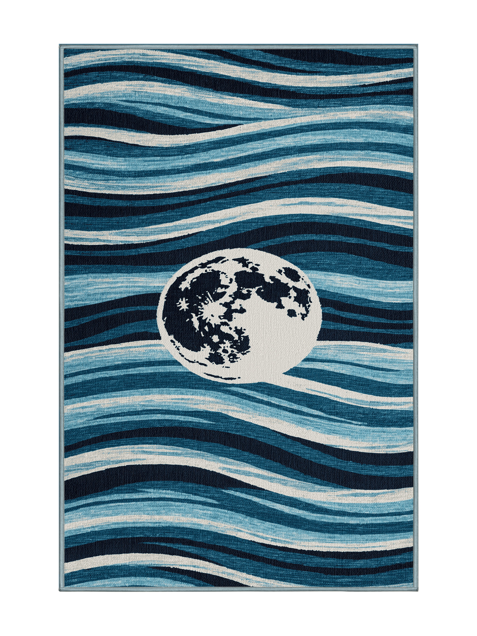 Bayou Breeze Washable Moon Over Water Hawaiian Area Rug | Wayfair