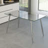 George Oliver Glass Dining Table, Modern Rectangular Table With ...