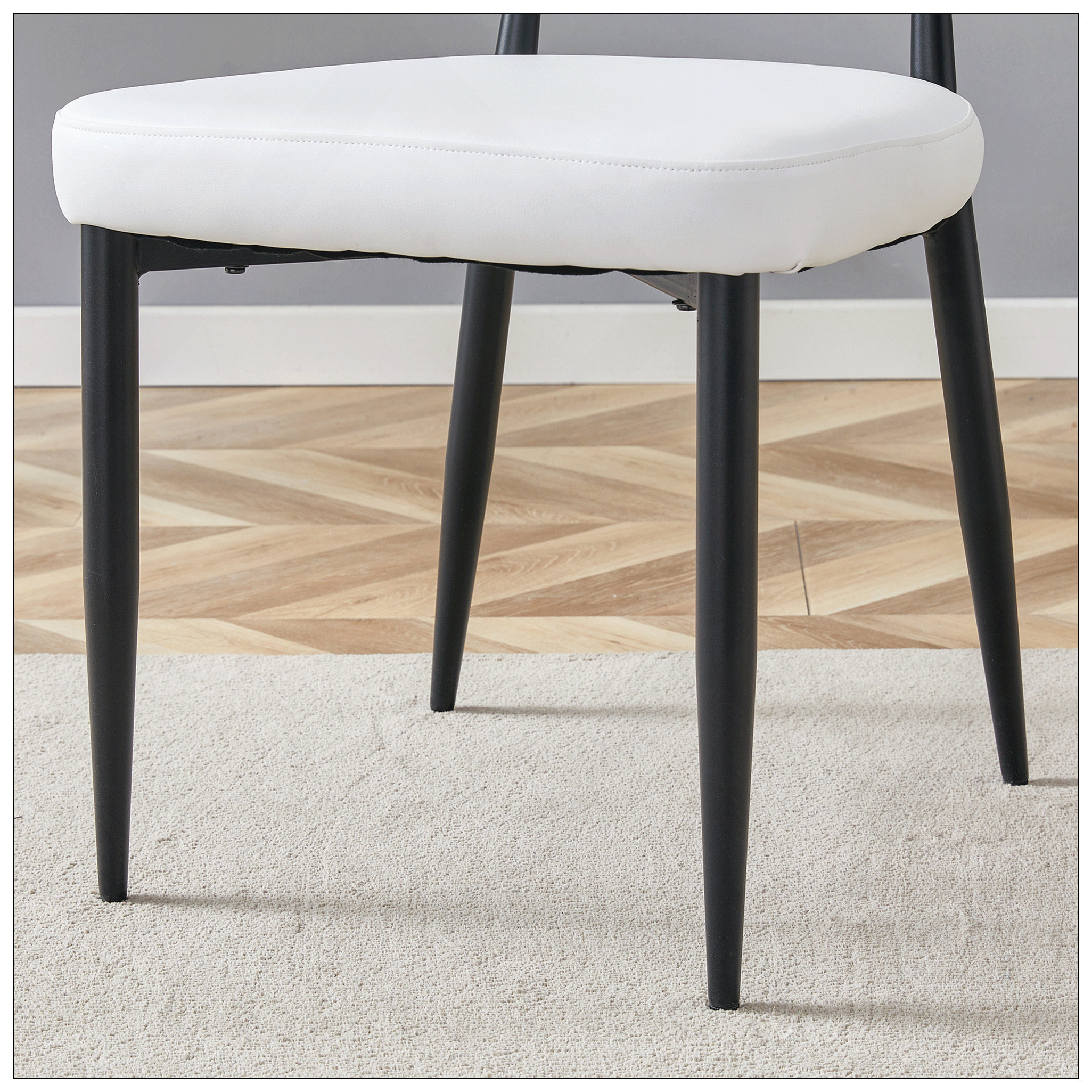 Orren Ellis Minimalist Ergonomic Dining Chair, With A Curved Backrest ...