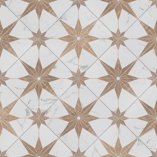 Merola Tile Stella Hex 9" x 10" Porcelain Pattern Wall & Floor Tile ...
