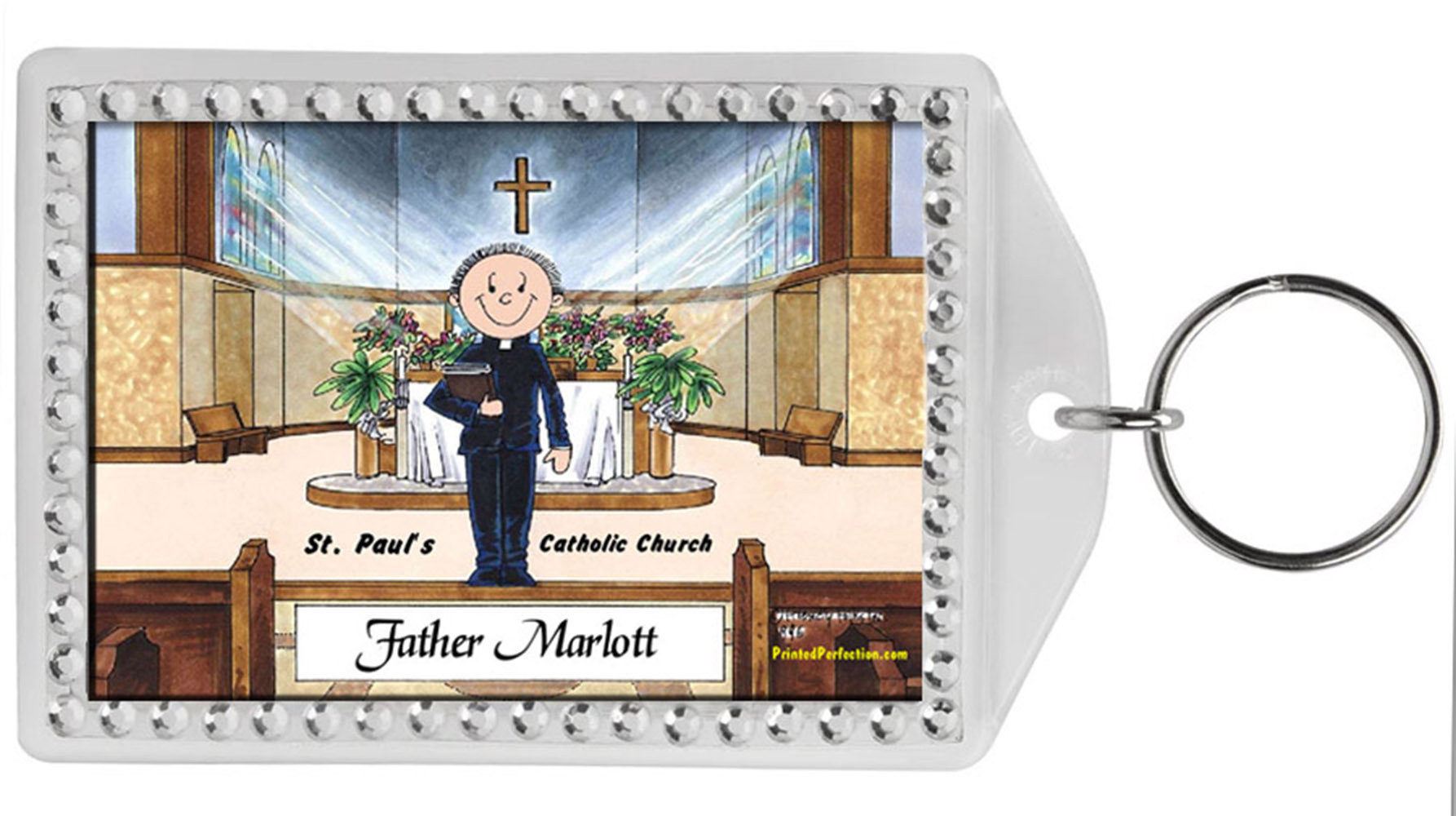 Printed Perfection Personalized Friendly Folks Priest - Male Rhinestone ...